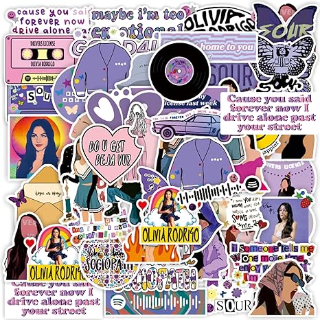 Amazon.com: JIUWUUP Singer Music Stickers 50pcs, Waterproof Vinyl ...