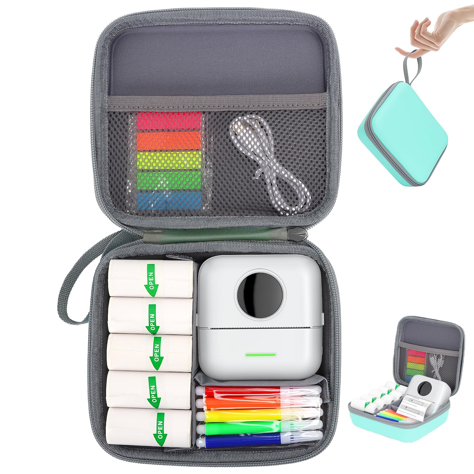 Snapklik.com : HuiJuKeJi Mini Sticker Printer Case,High-capacity Hard ...
