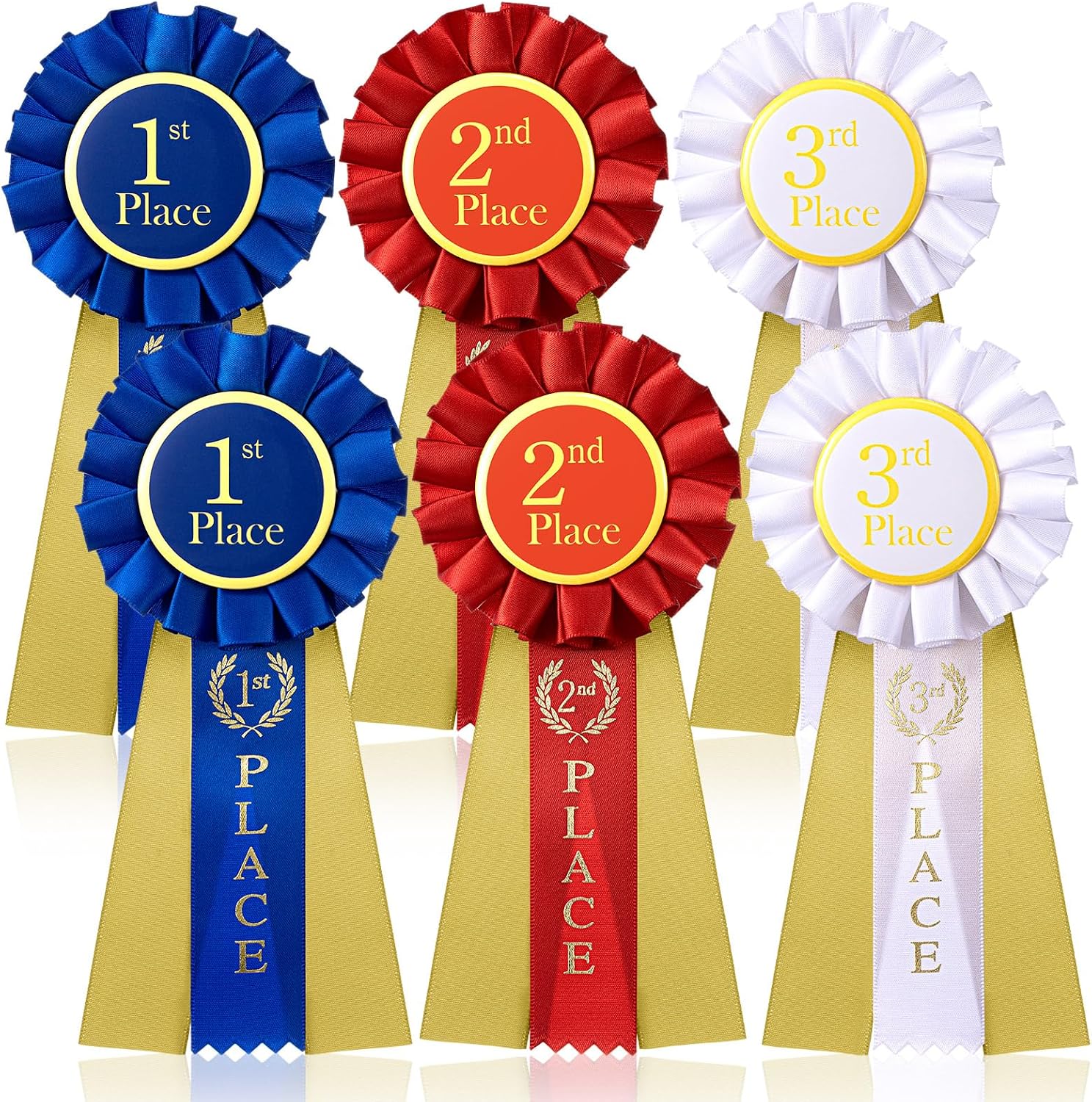 Amazon.com : MTLEE Award Ribbons 1st 2nd 3rd Place Ribbon Participation ...