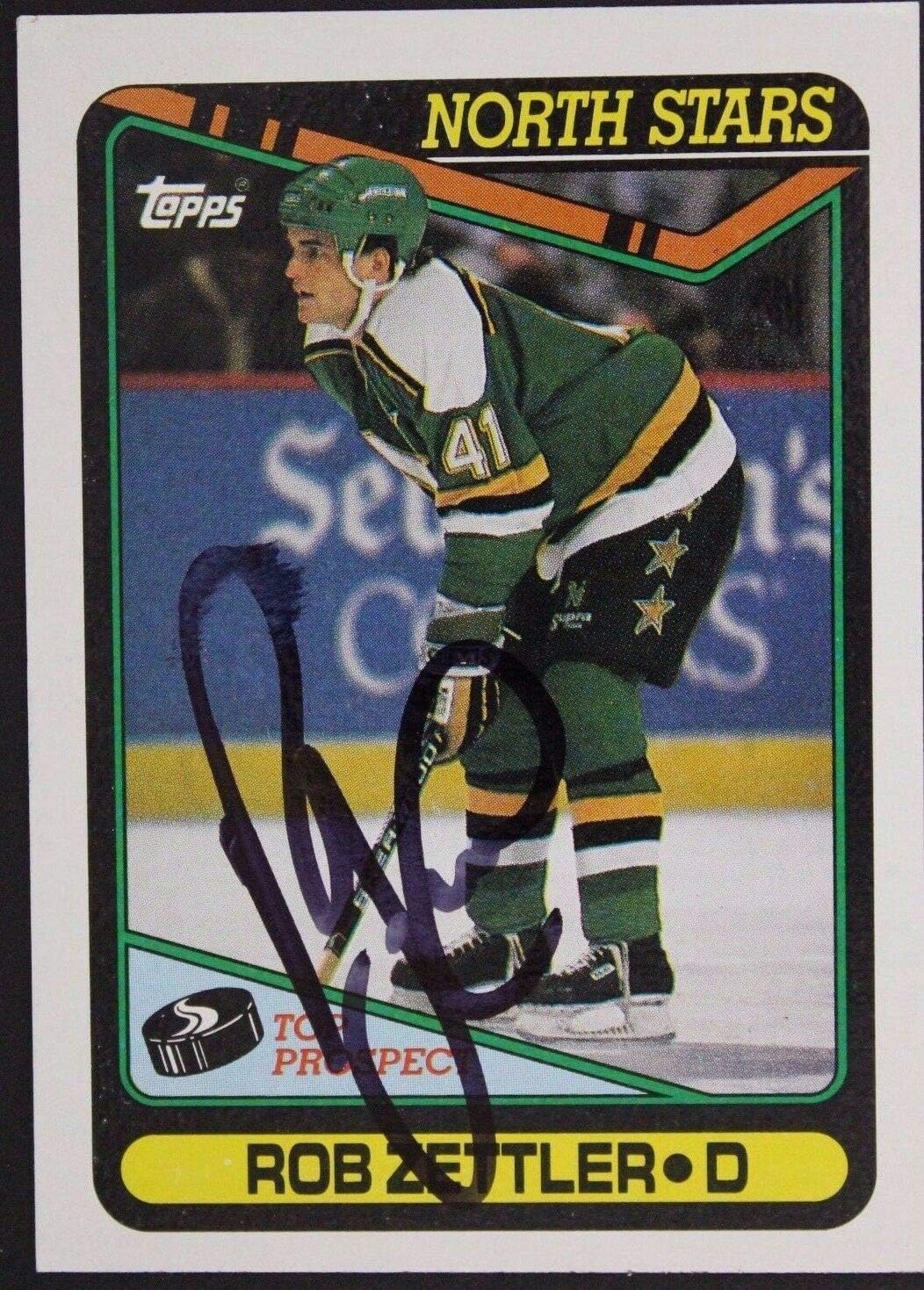 ROB ZETTLER North Stars Autograph 1990 Topps # 289 Signed Card JSA 16H ...