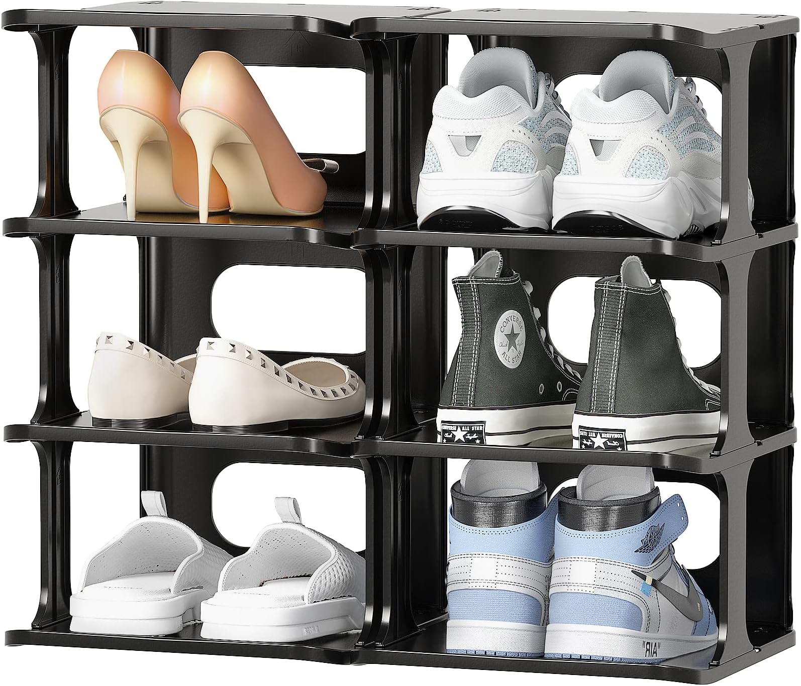 Amazon.com: COSTWAY 8-Tier Vertical Shoe Rack, Tall Narrow Shoe Storage ...