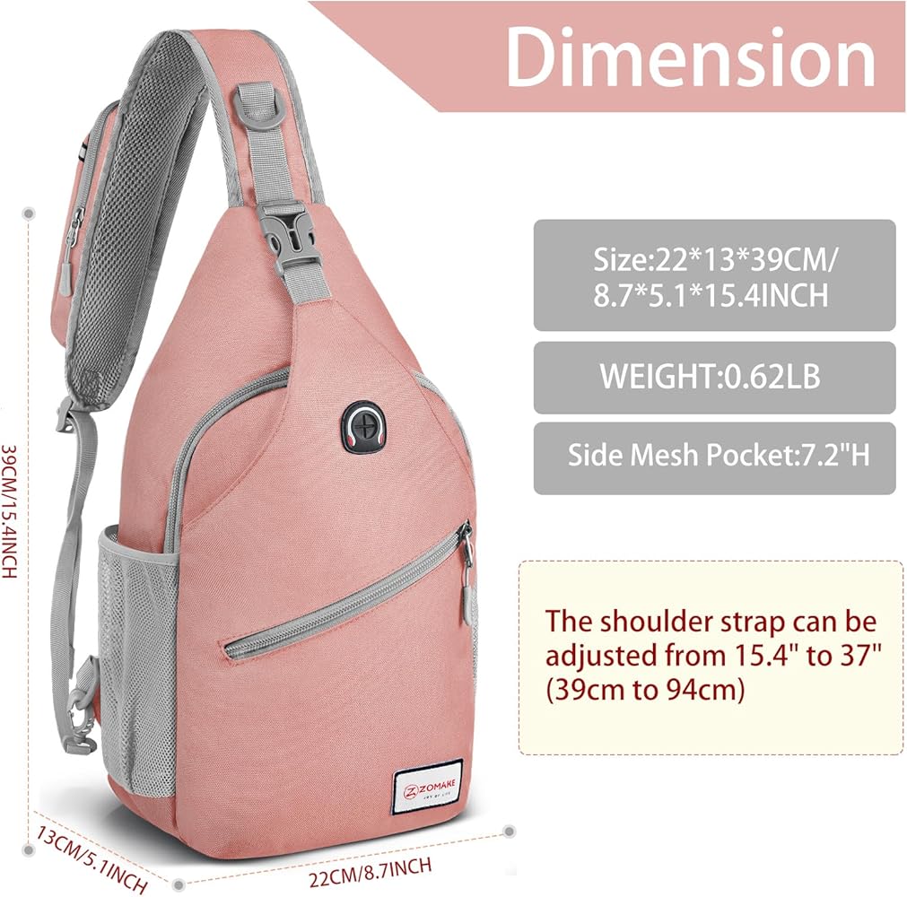 Small Sling ZOMAKE Sling Bag For Women Men, Small Crossbody Amusement ...