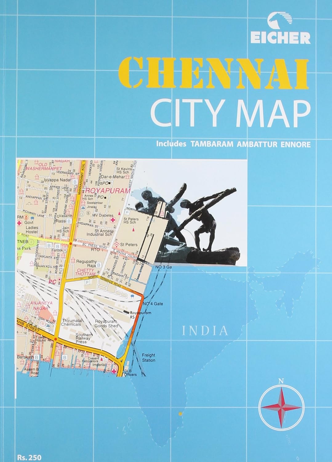 Chennai City Map: Eicher Goodearth Pvt. Ltd: 9789380262352: Amazon.com ...