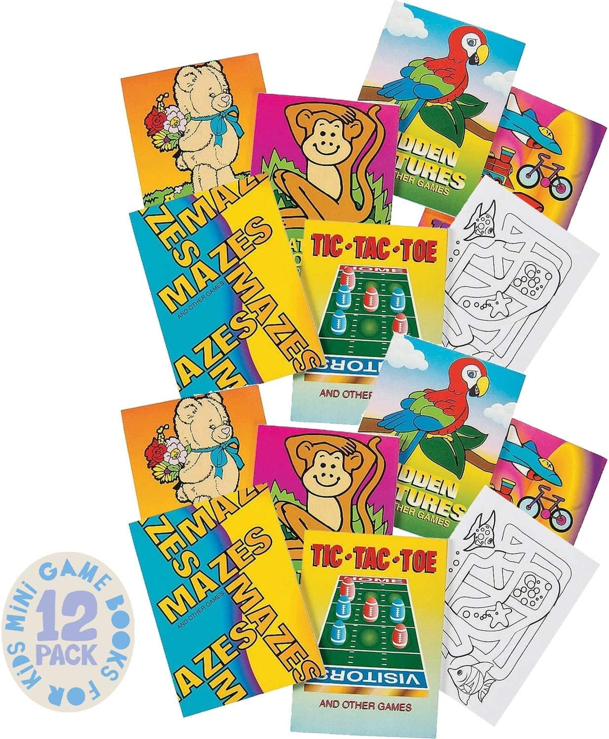 Amazon.com: Kicko Mini Game Books for Kids - 12 Pack - 24 Pages per ...