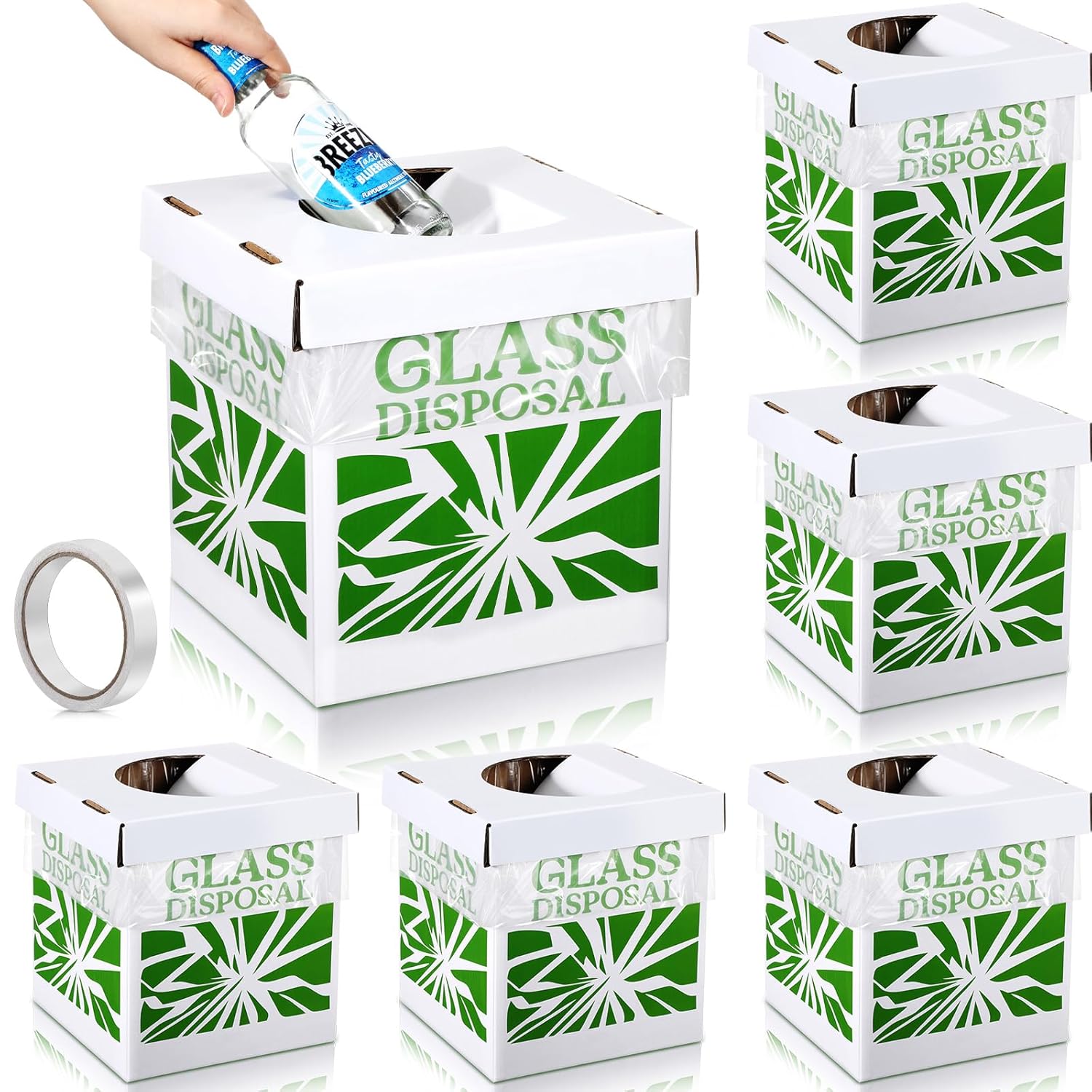 Amazon.com: Resurhang 6 Pcs Broken Glass Disposal Box 9" L x 9" W x 10 ...