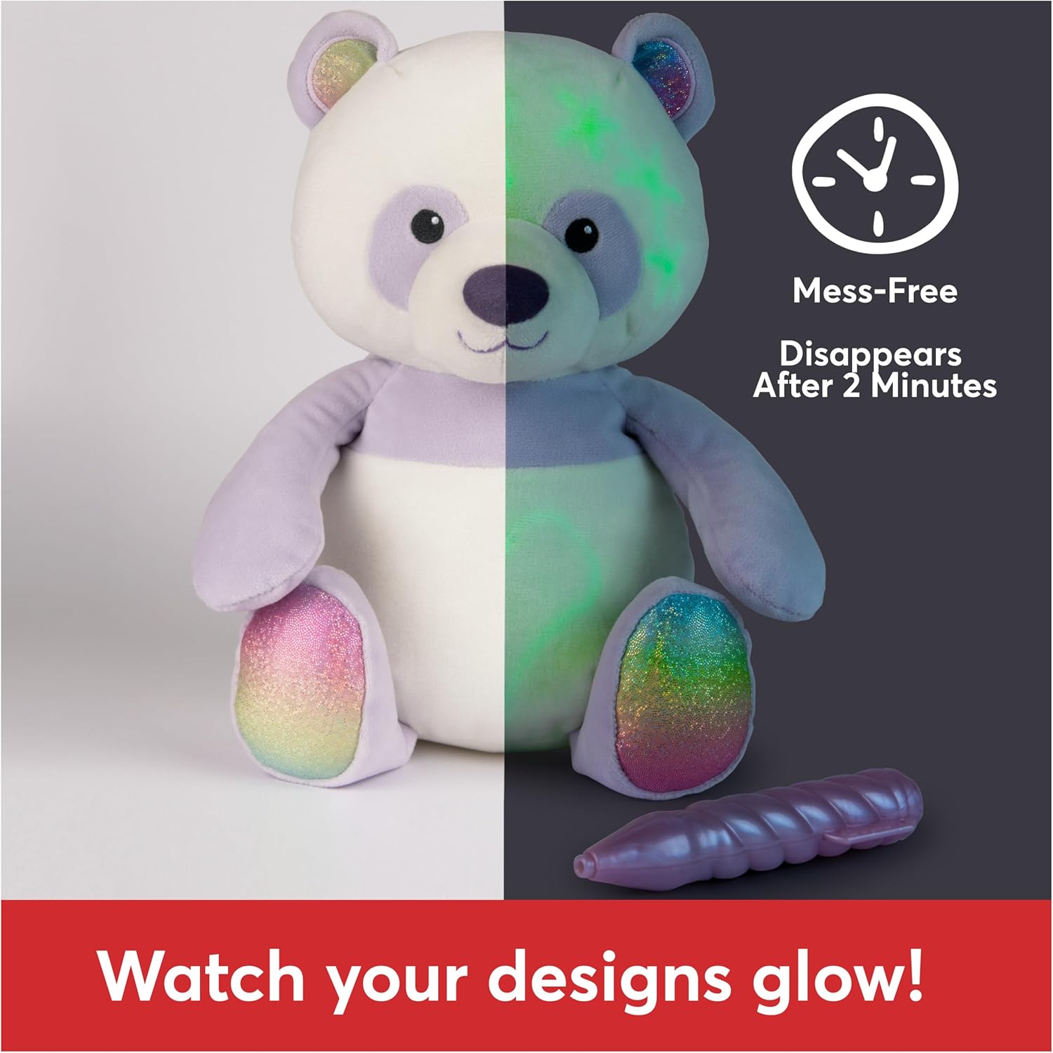 Brandclub - GUND Magic Draw and Glow Panda, Glow-in-The-Dark Activity ...