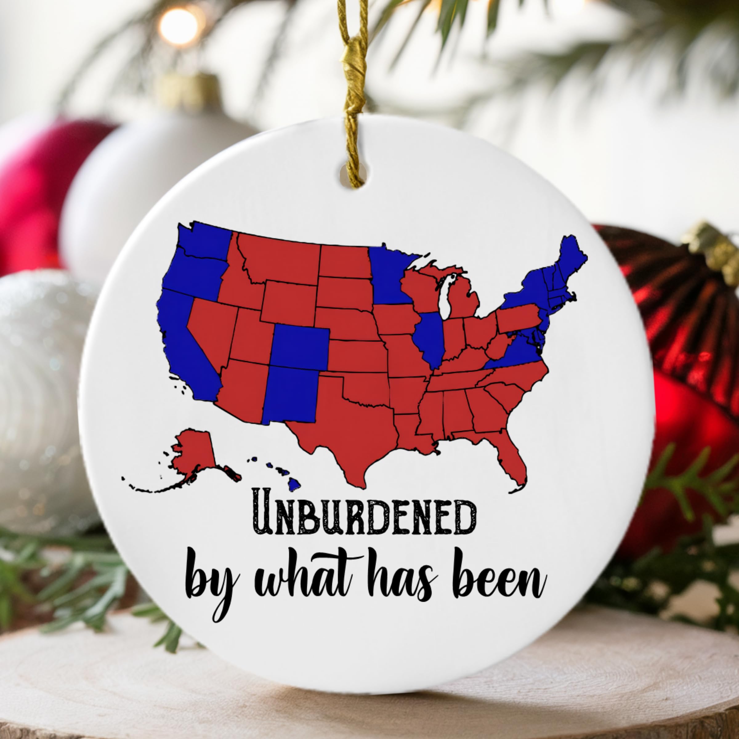 Amazon.com: Unburdened by What Has Been Humorous Christmas Ornament ...