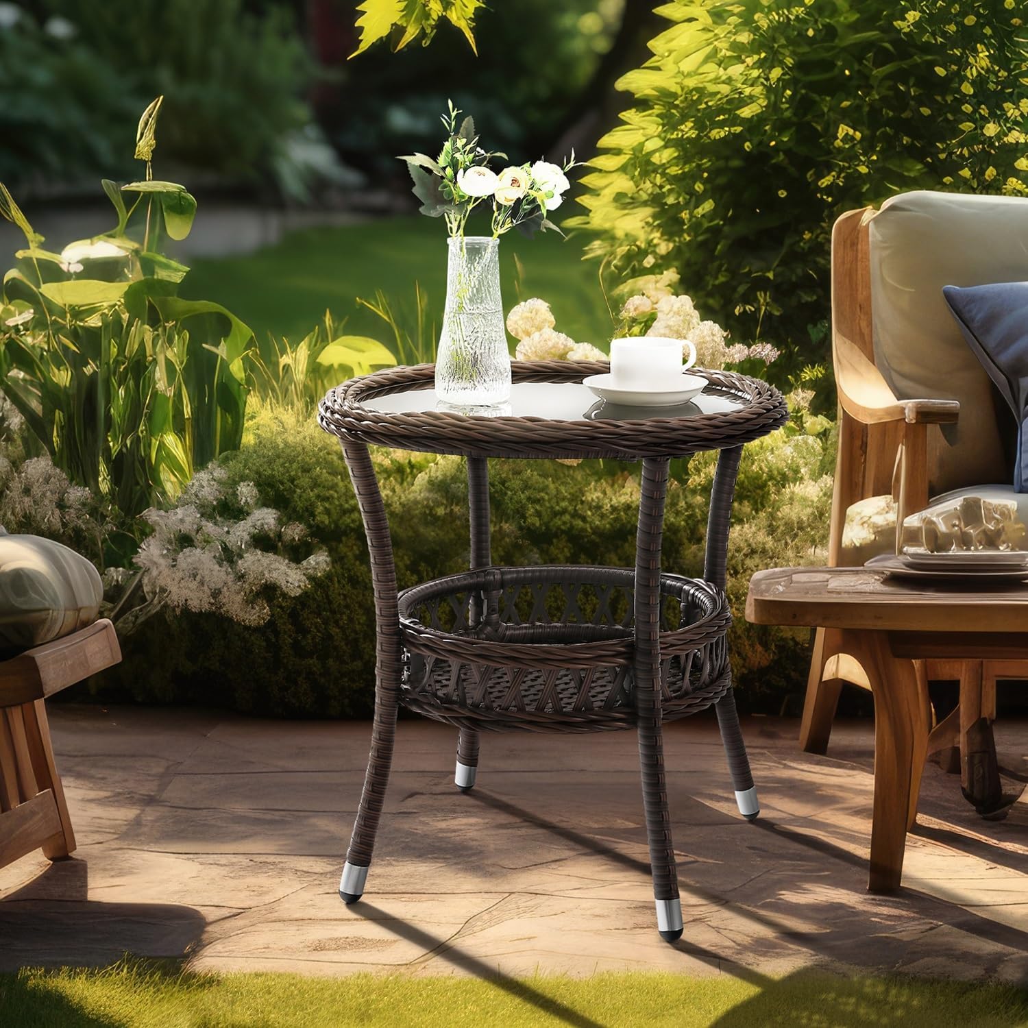 Amazon.com: Christopher Knight Home CKH Outdoor Wicker Nested Tables, 3 ...