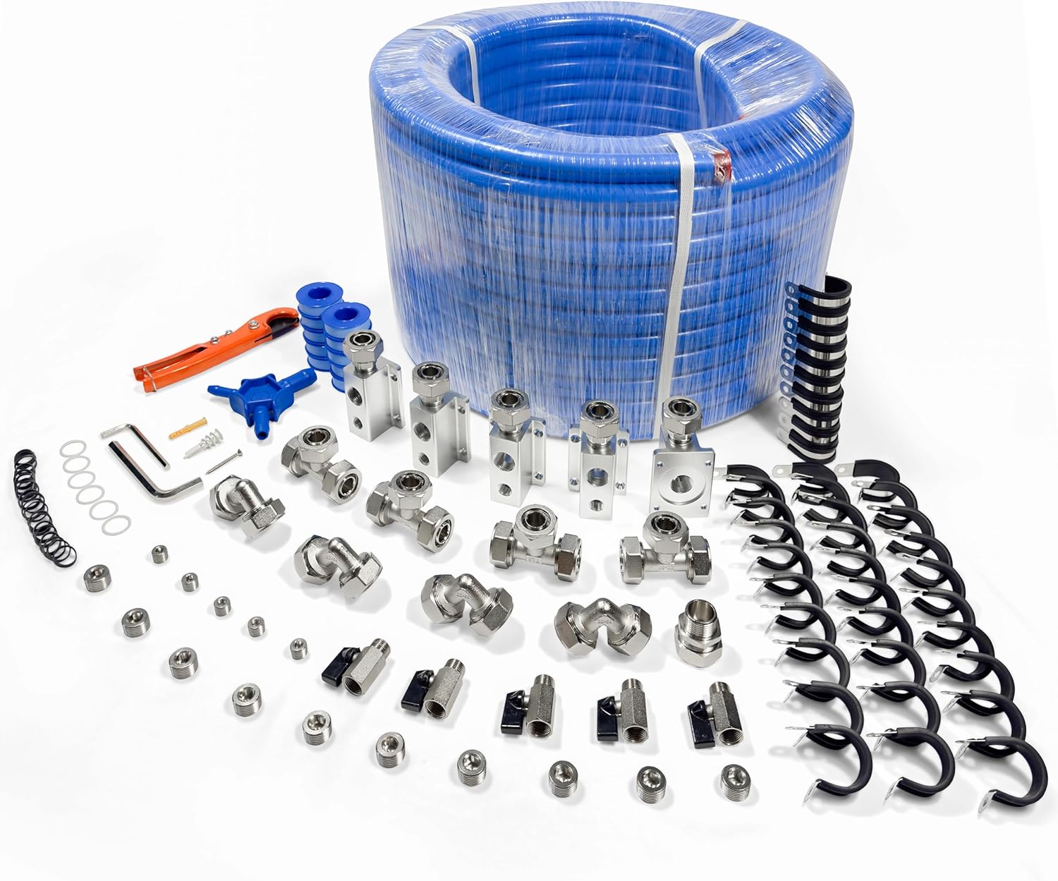 Compressed Air Piping System with 3/4 Inch ID x 200 feet HDPE Tubing ...