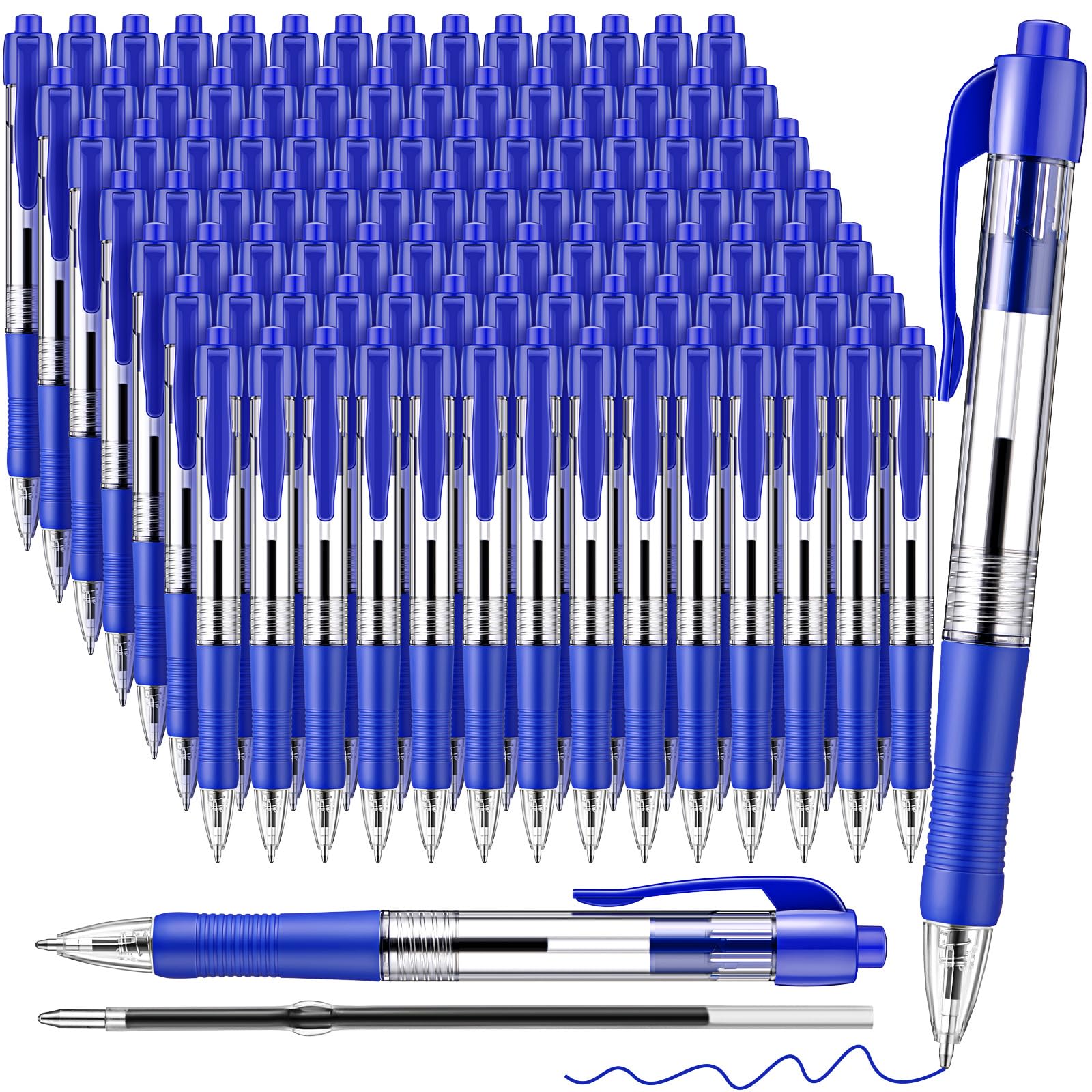 Amazon.com : Fulmoon 100 Pcs Ink Pens Gel Pens Retractable Ballpoint ...