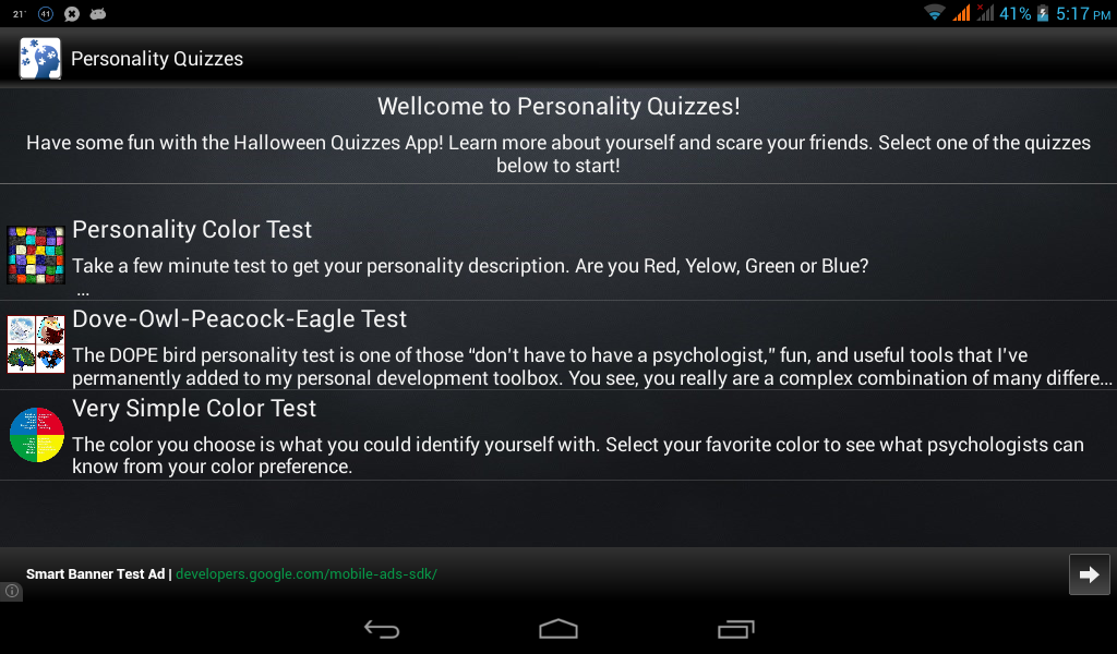 Personality Quizzes - App on Amazon Appstore