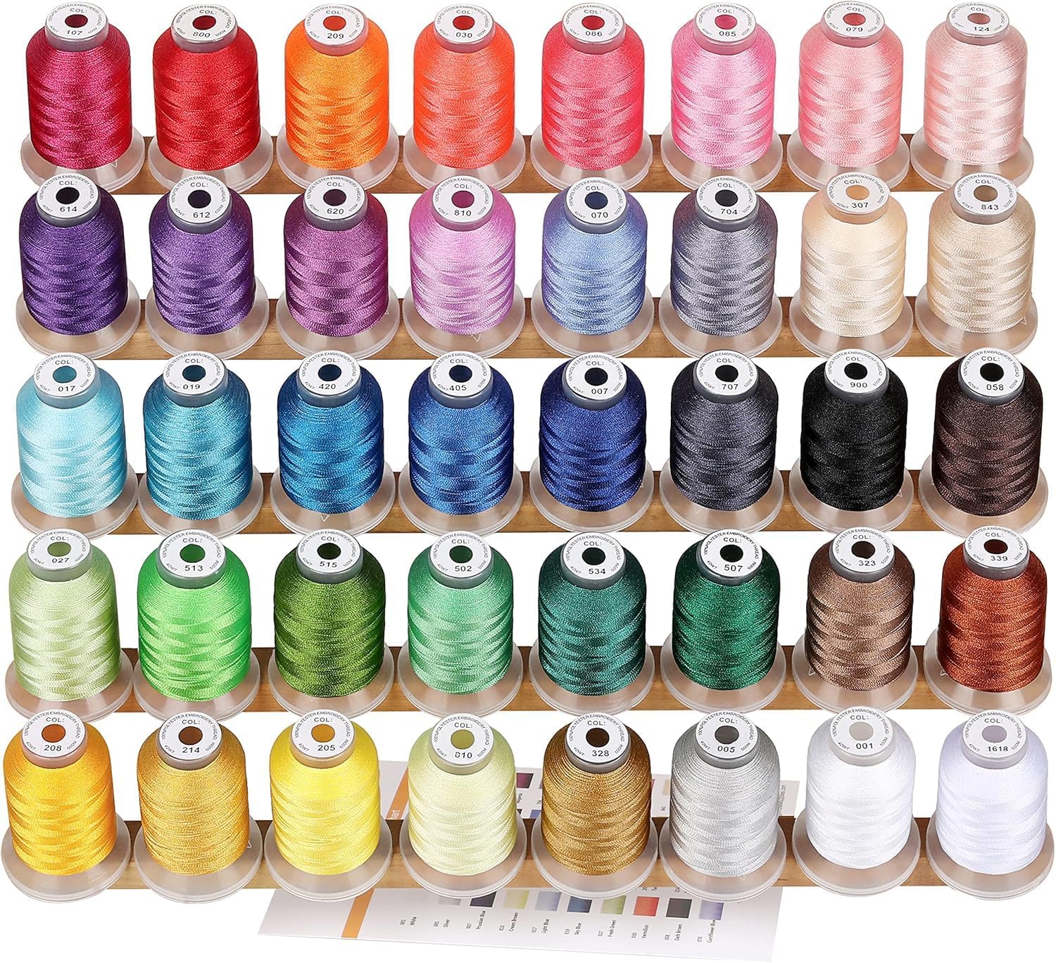 Amazon.com: 40 Spools Polyester Embroidery Machine Thread : Arts ...