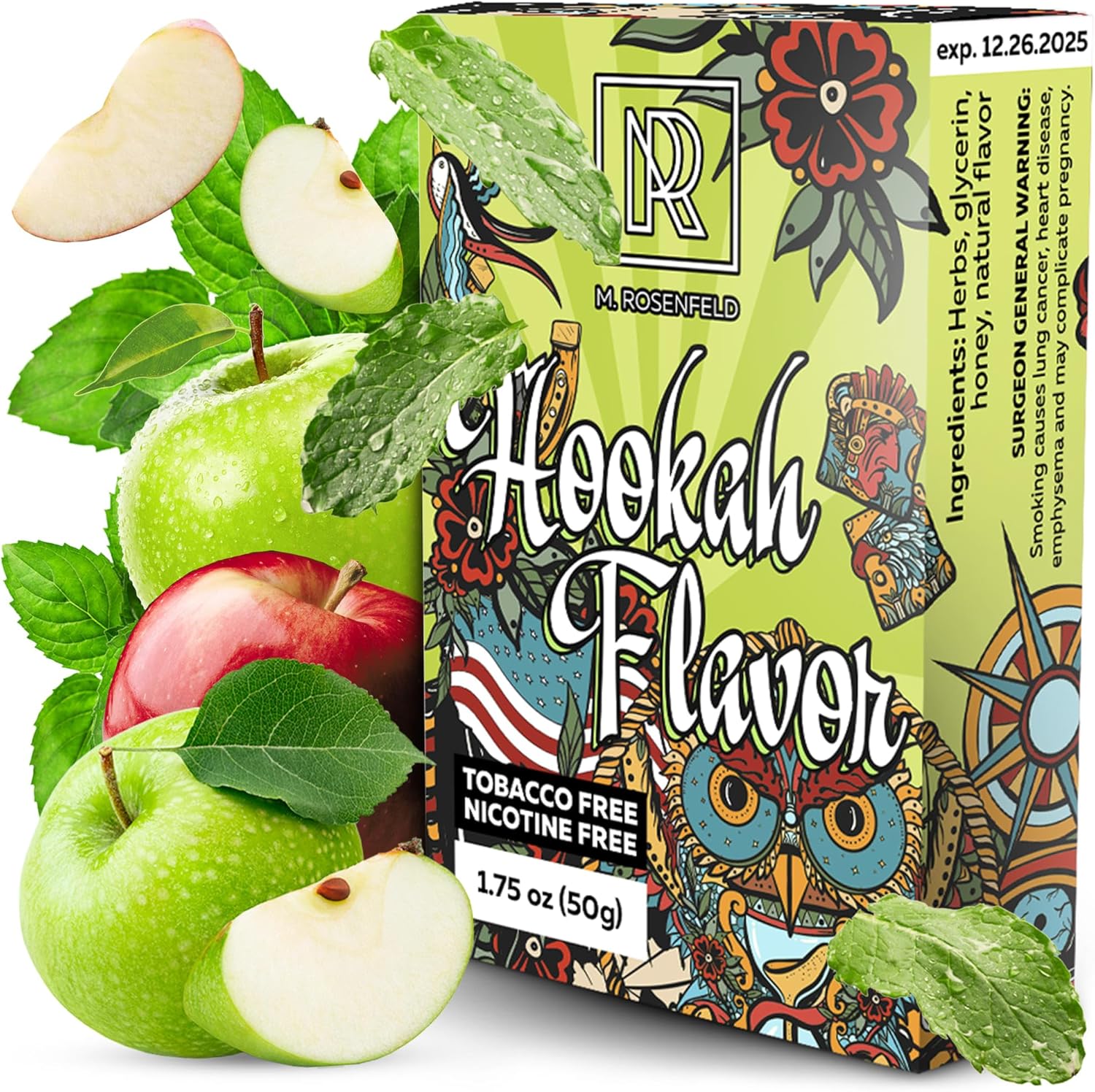 Amazon.com: Hookah Flavors Double Apple Mint - 1,76 ounce (50 gram ...