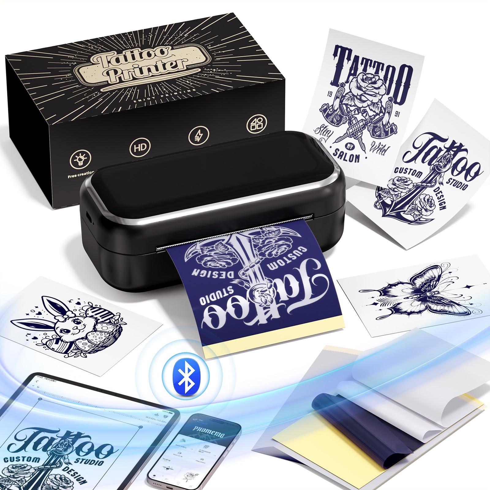 Snapklik.com : Tattoo Stencil Printer For Tattooing Bluetooth, TP31 ...