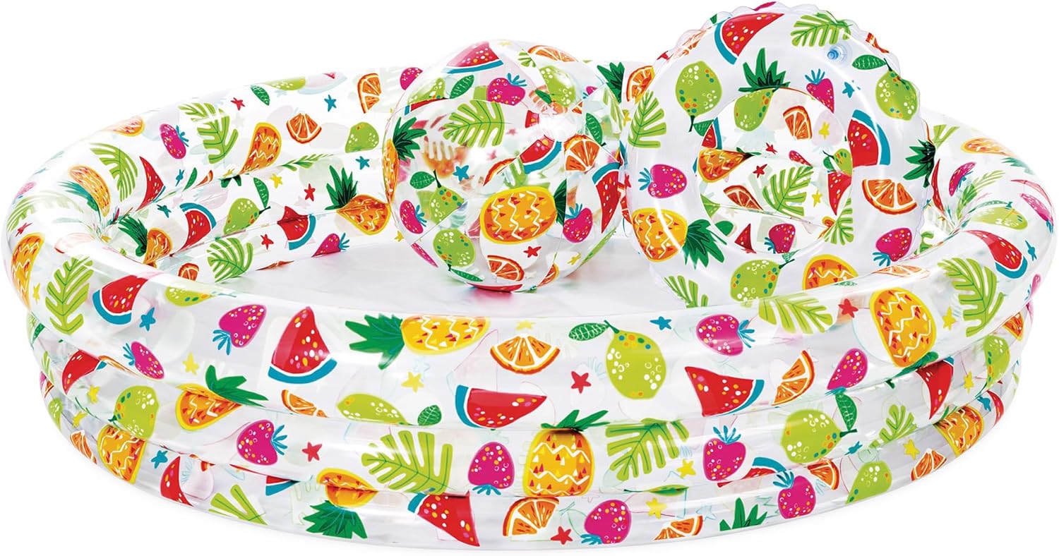 Intex-167438 Pool Set, Multicolor, 59469, Pineapple design : Amazon.co ...