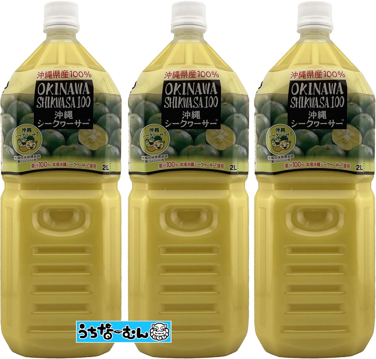 Amazon.co.jp: うちなーむん オキハム 沖縄シークヮーサー100 PET 2L 1本 シール付 : 食品・飲料・お酒