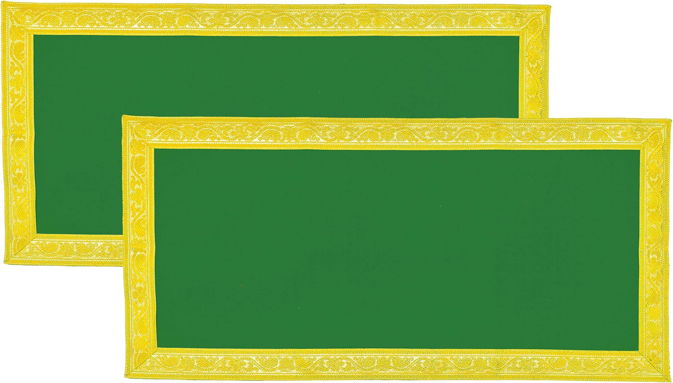 Buy DLC CD Lace Sequence Work Green Velvet Pooja Cloth for God, 10x20 ...