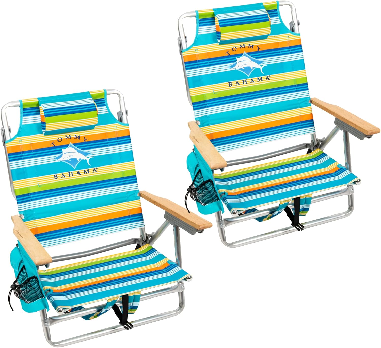 Amazon.com : Tommy Bahama Set of 2 5-Position Classic Lay Flat Backpack ...