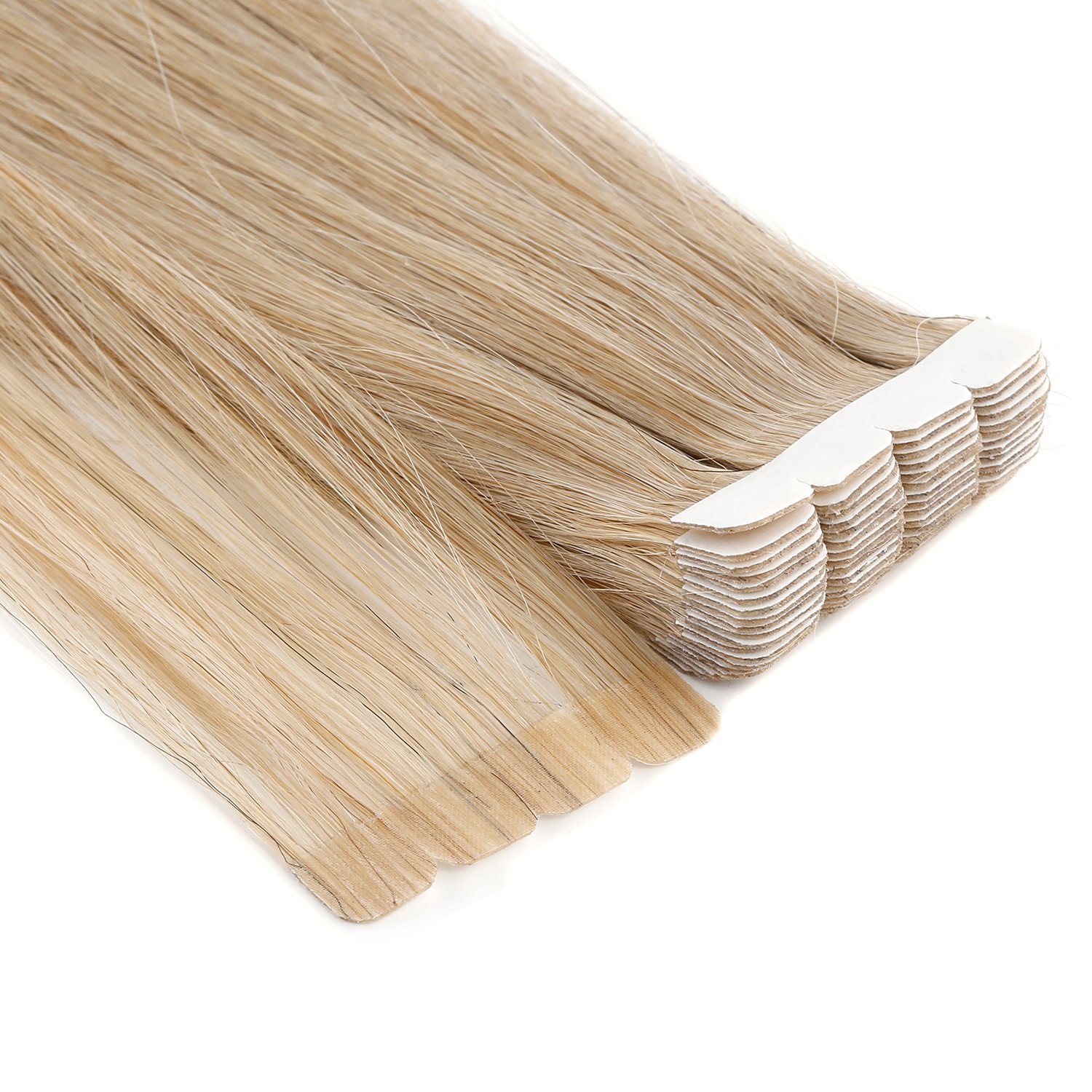 Amazon.com: Vlasy 16inch Mini Tape in Hair Extensions Human Hair ...