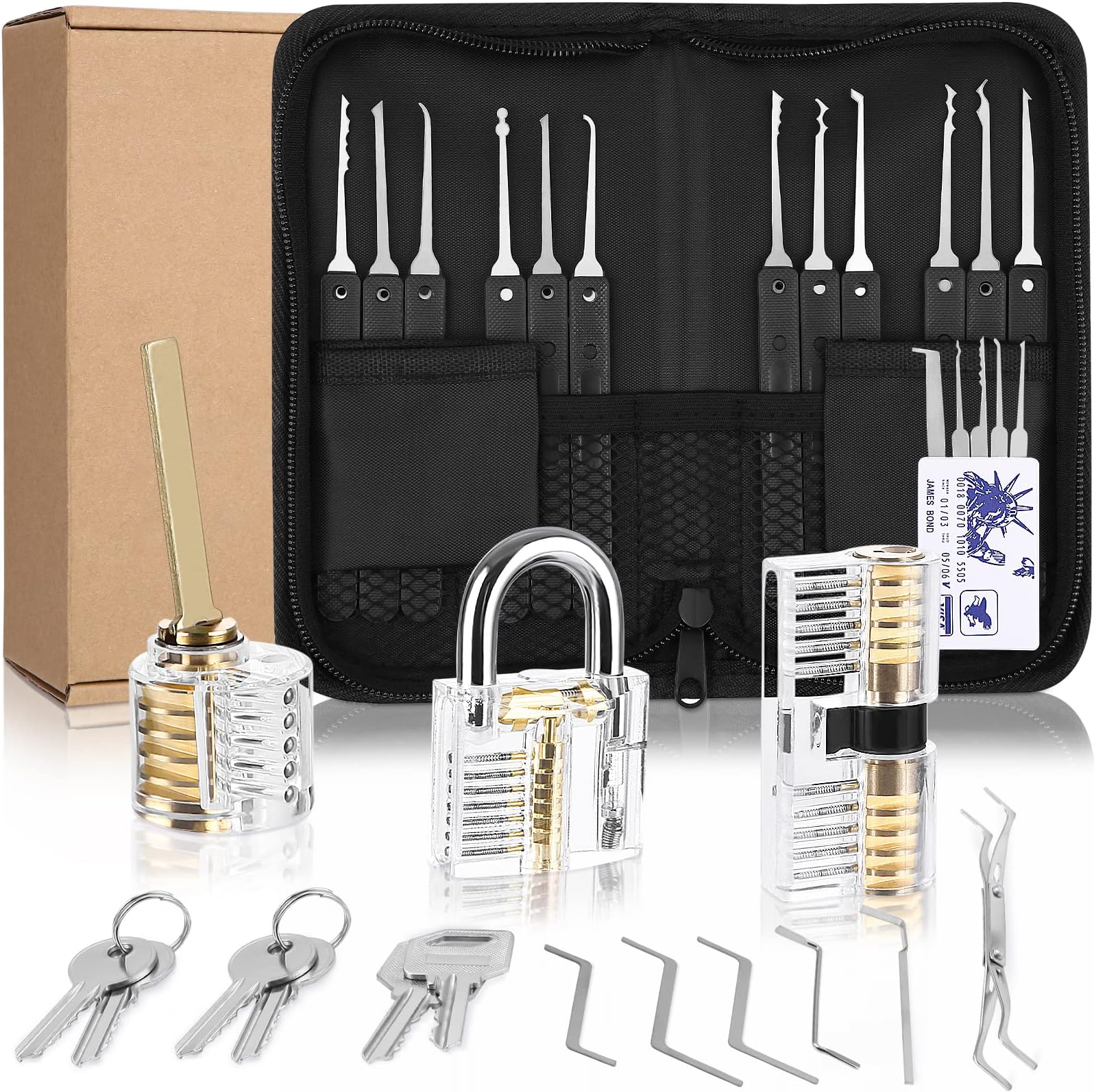 Kit de Crochetage Serrure, Preciva 26-Pièce Lock Picking Kit, Outils de ...