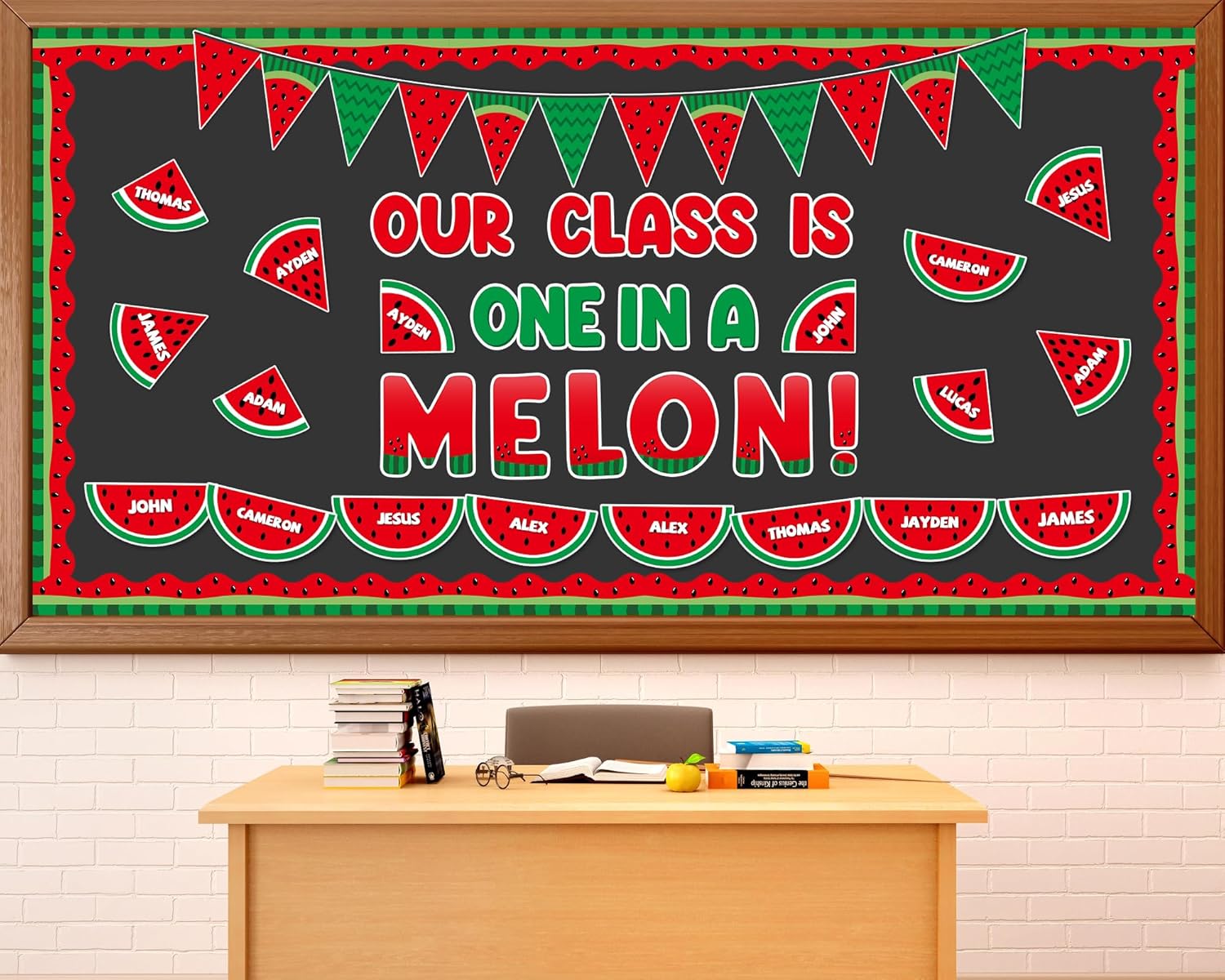 Amazon.com : gisgfim 90 Pcs Watermelon Bulletin Board Set One in a ...