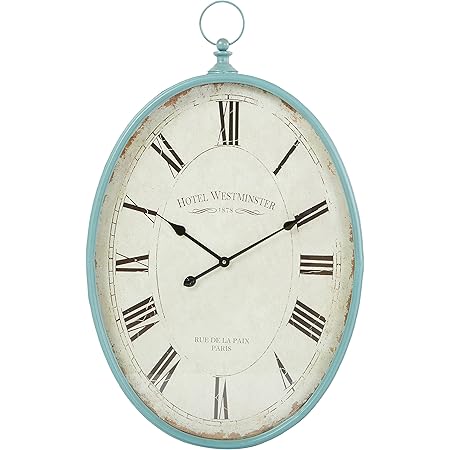 Amazon.com: Aspire INES Large Oval Wall Clock, Brown : Home & Kitchen