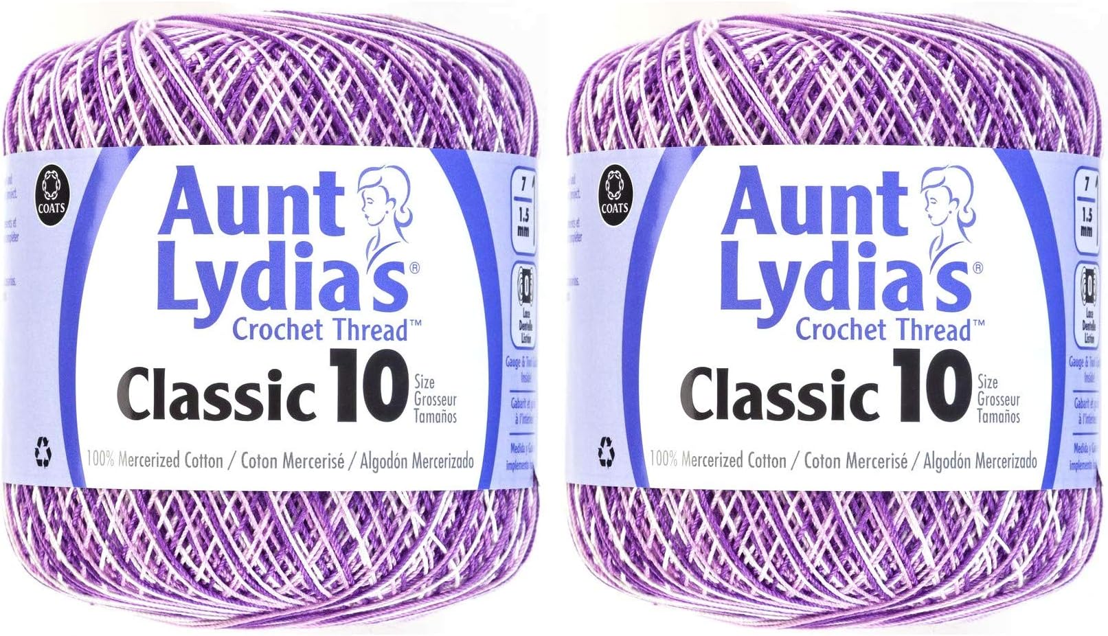 Amazon.com: Aunt Lydia'S Classic Crochet Thread Size 10-Monet : Arts ...