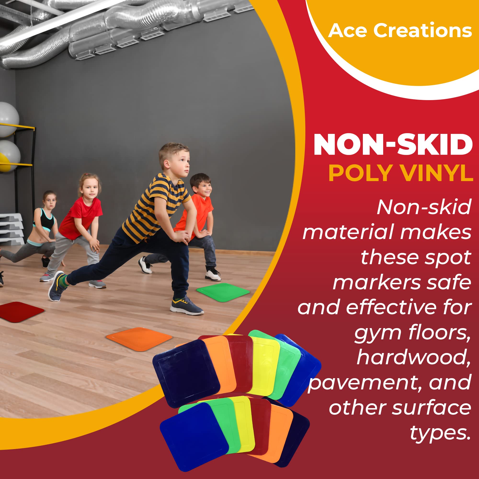 Snapklik.com : Ace Creations 9 Inch Square Poly Vinyl Spot Markers ...