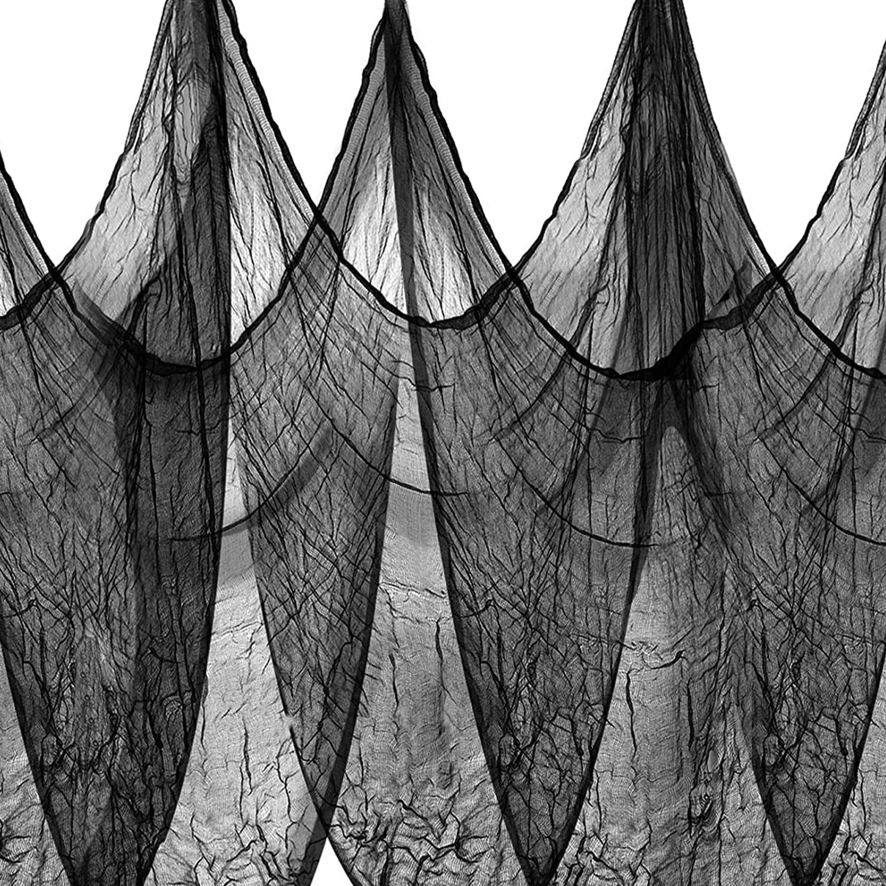 Amazon.com: 410 x 80 Large Halloween Black Creepy Cloth Decorations ...