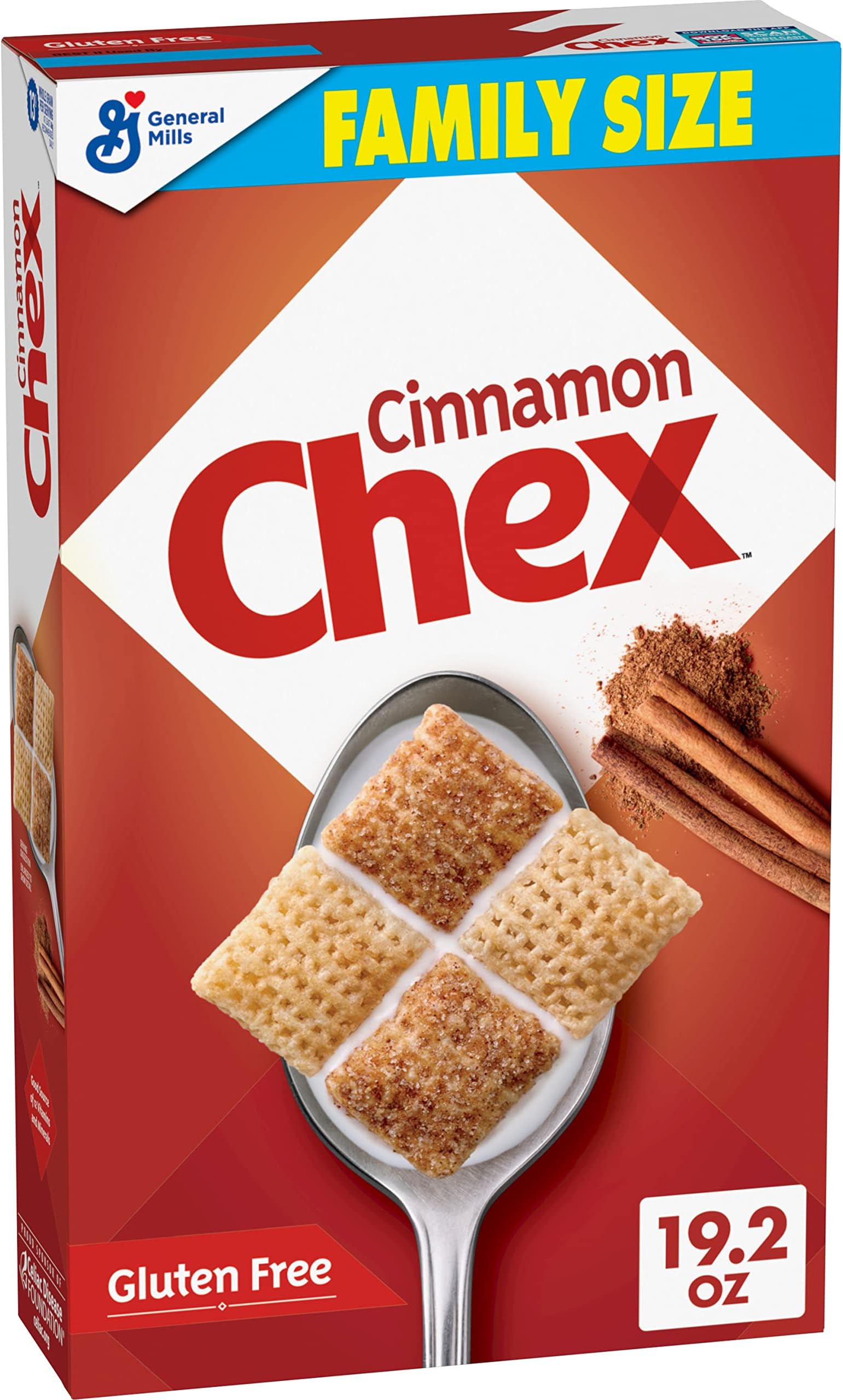 Amazon.com: Cinnamon Chex Cereal, Gluten Free Breakfast Cereal, Made ...