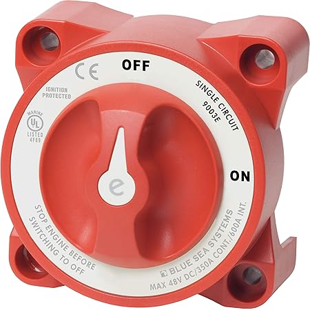 Amazon.com: Blue Sea Systems 4160 Switch Button 10A OFF-ON BLUE ...