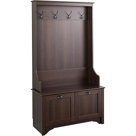 Amazon.com: Prepac 60 inch Wide Hall Tree with 24 Shoe Cubbies ...