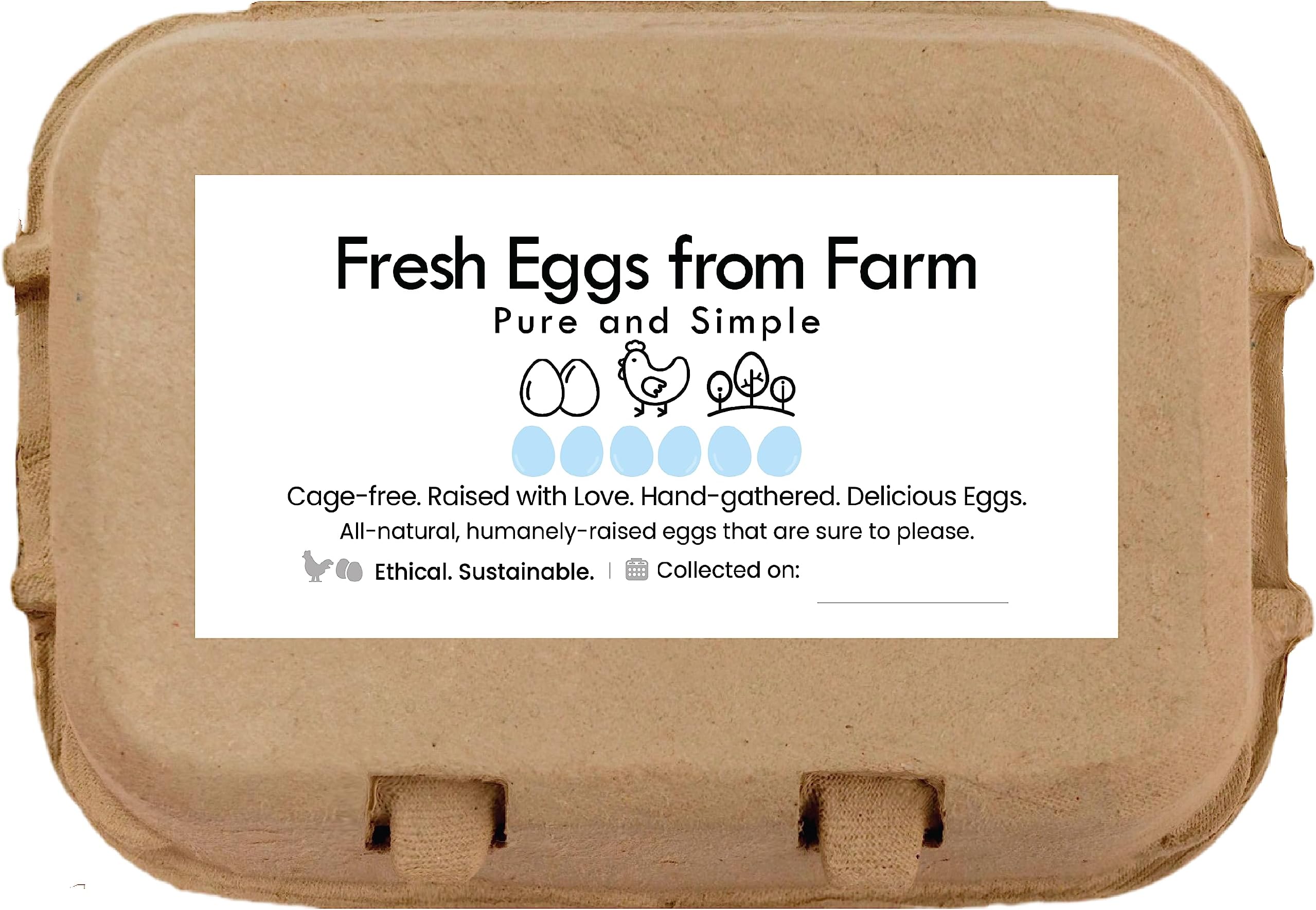 Amazon.com: Havongki 100 Sheets Egg Carton Labels 4 x 2" Stickers Decal ...