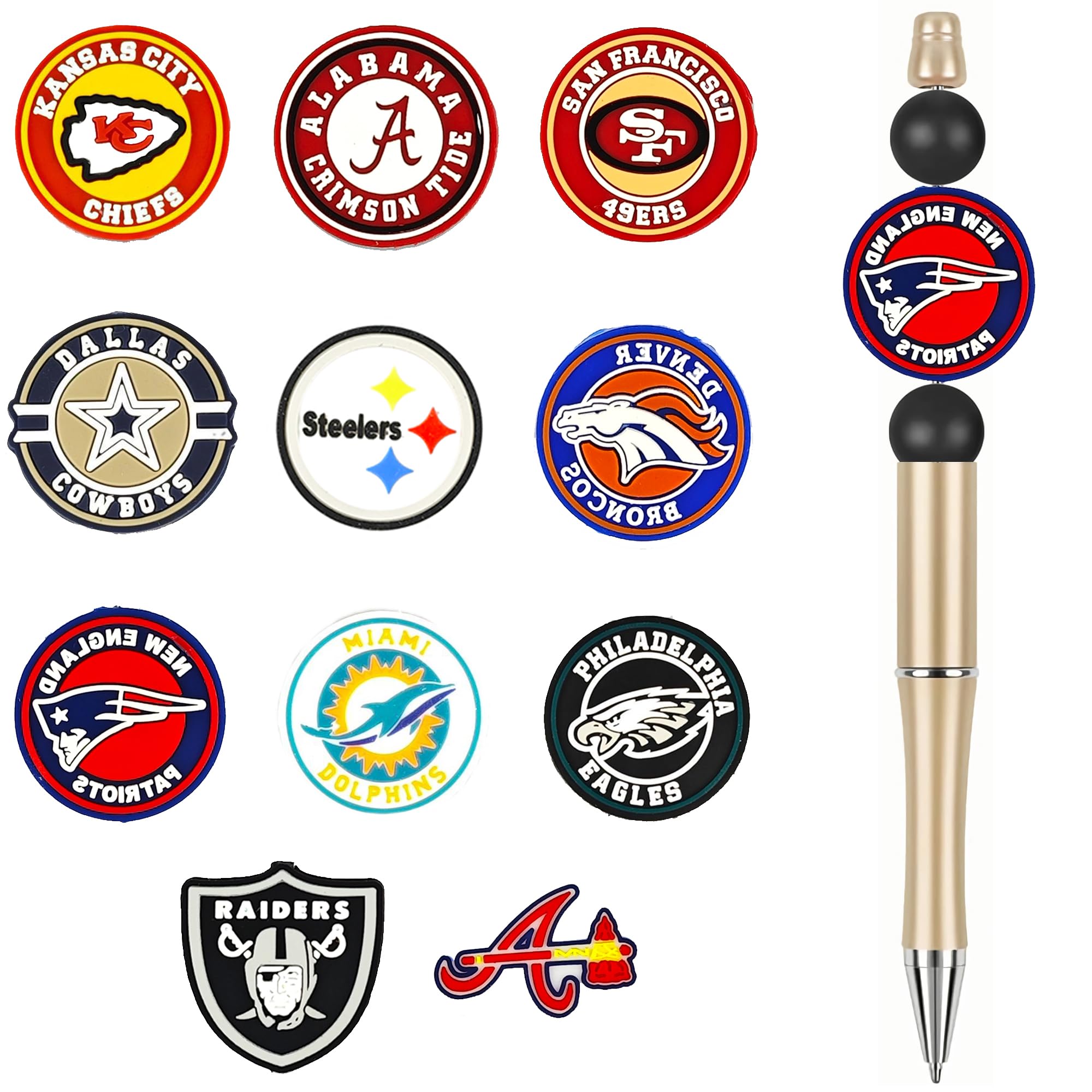 Amazon.com: 11 Pcs Beads for Pens, Cute Silicone Focal Beads for Pen ...