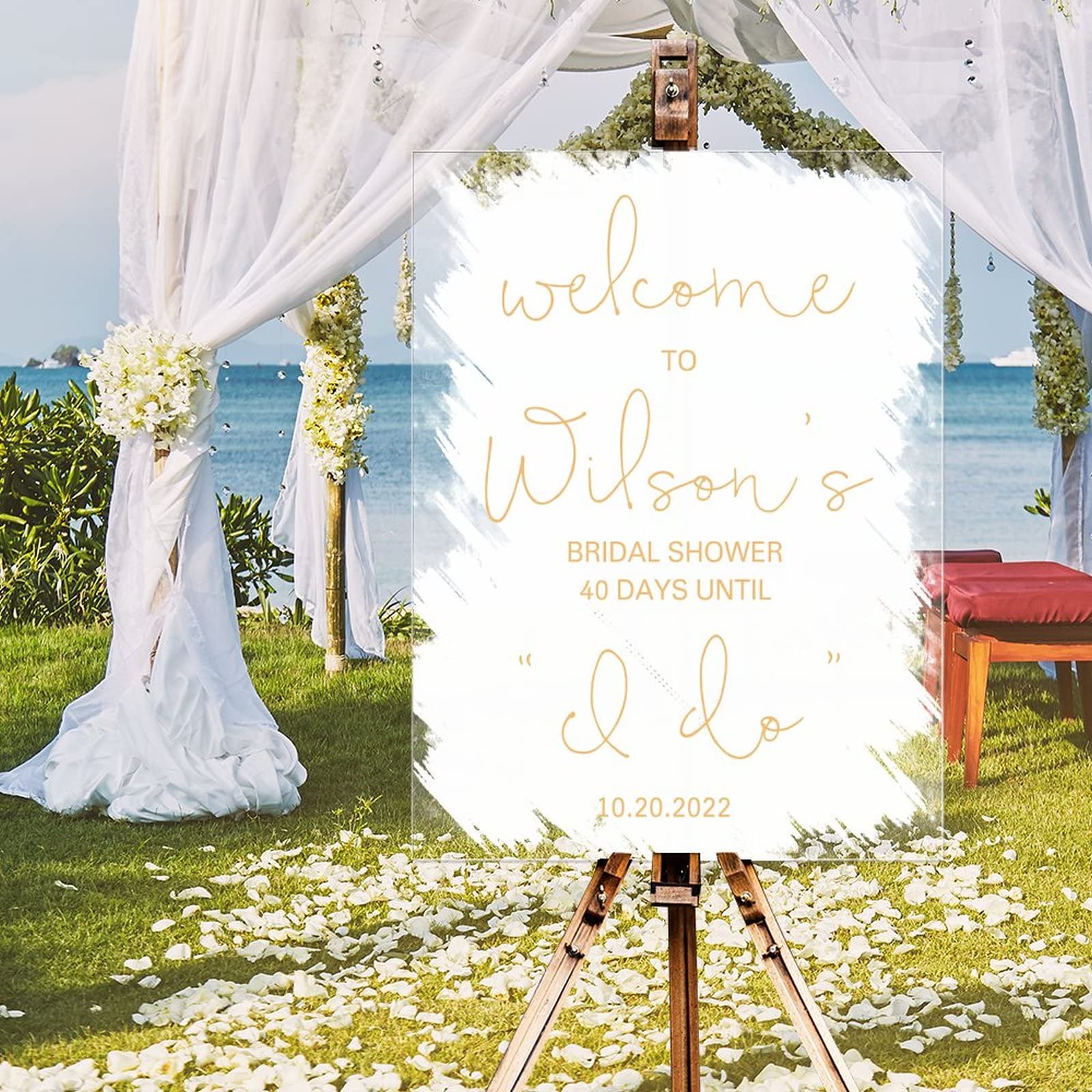Bridal Shower Welcome Table Bridal Shower Welcome Sign Rustic Wood