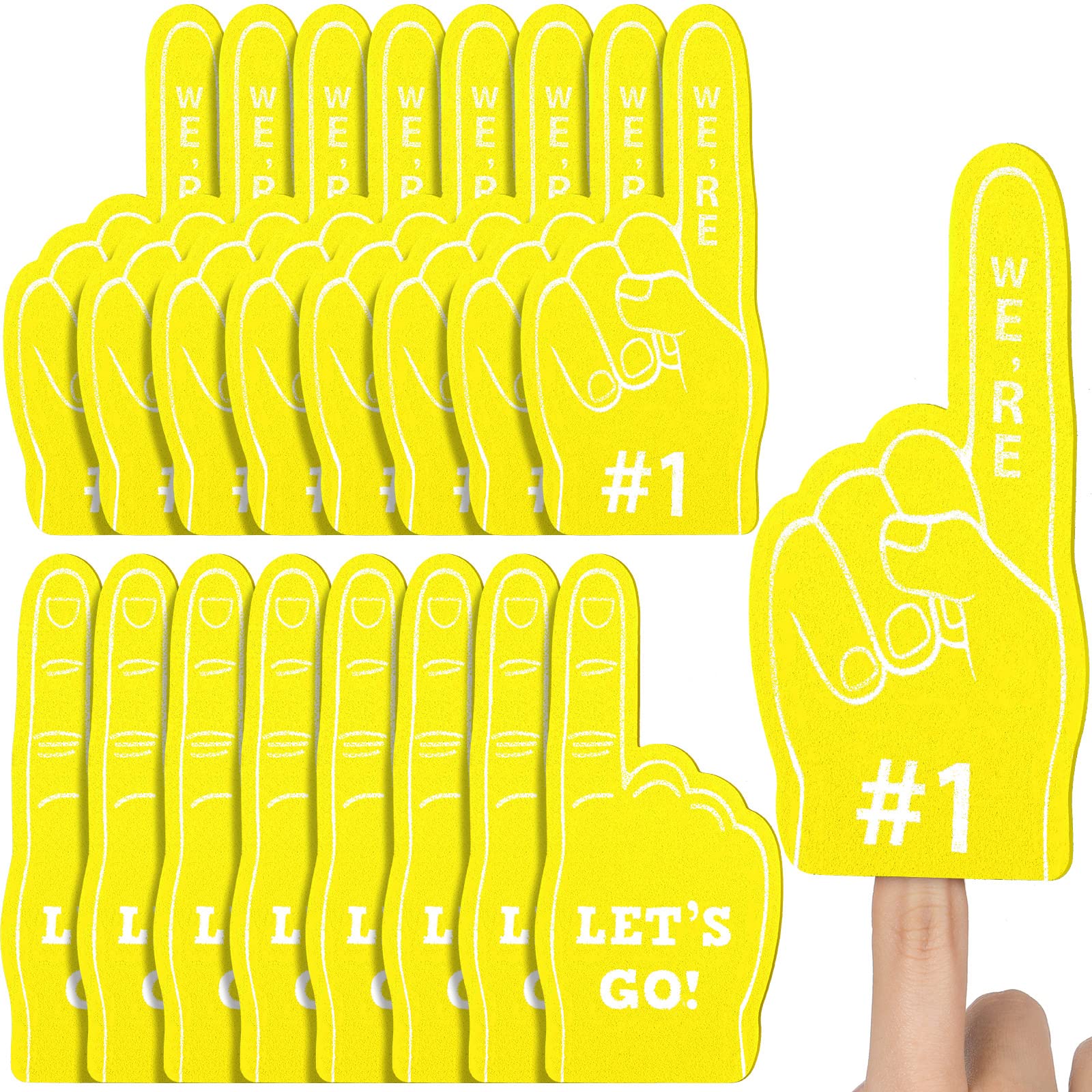 Amazon.com: Sinmoe 48 Pieces Sport Party Favors Sports Fan Foam Finger ...