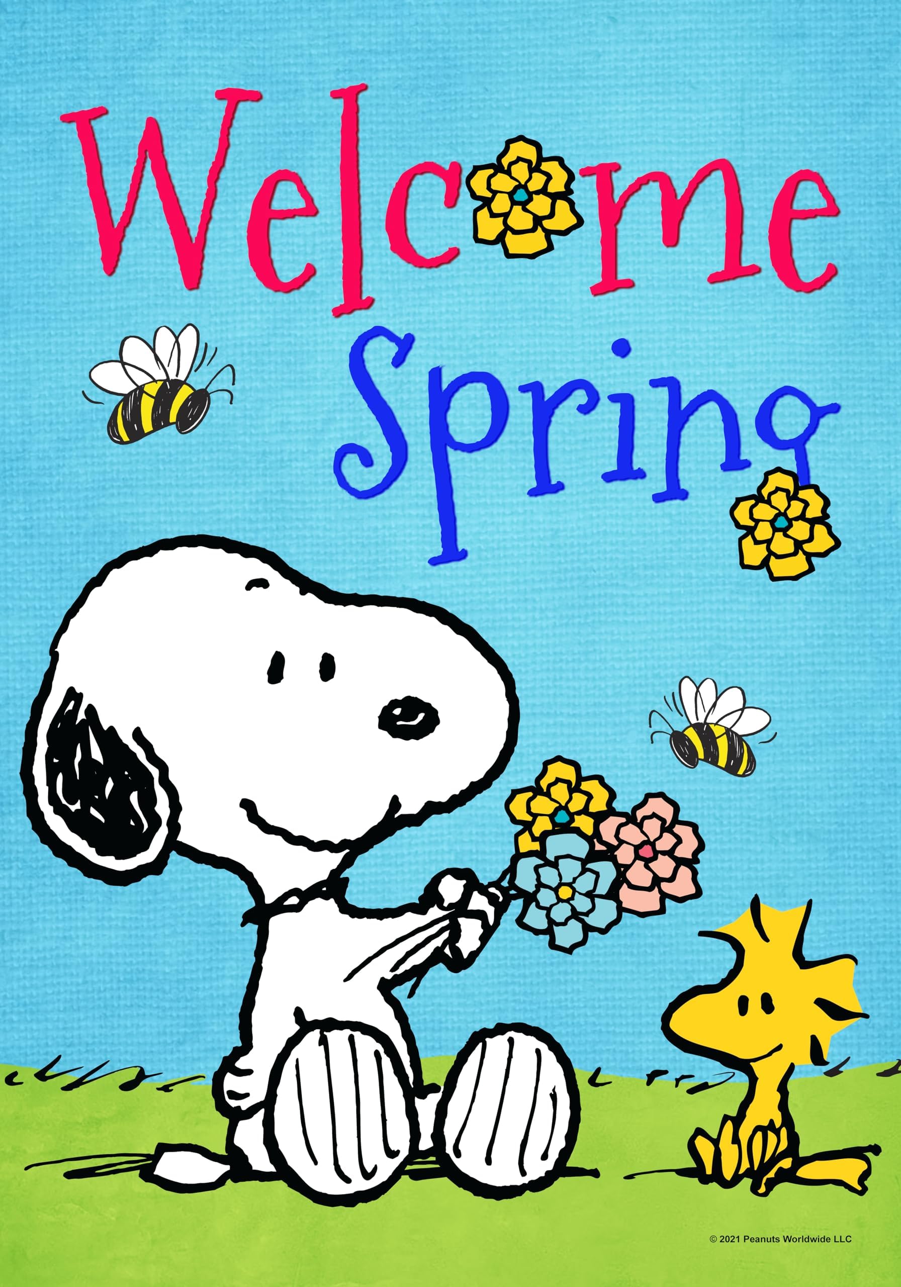 Amazon.com : BACKYARD GLORY PEANUTS Welcome Spring Snoopy and Woodstock ...