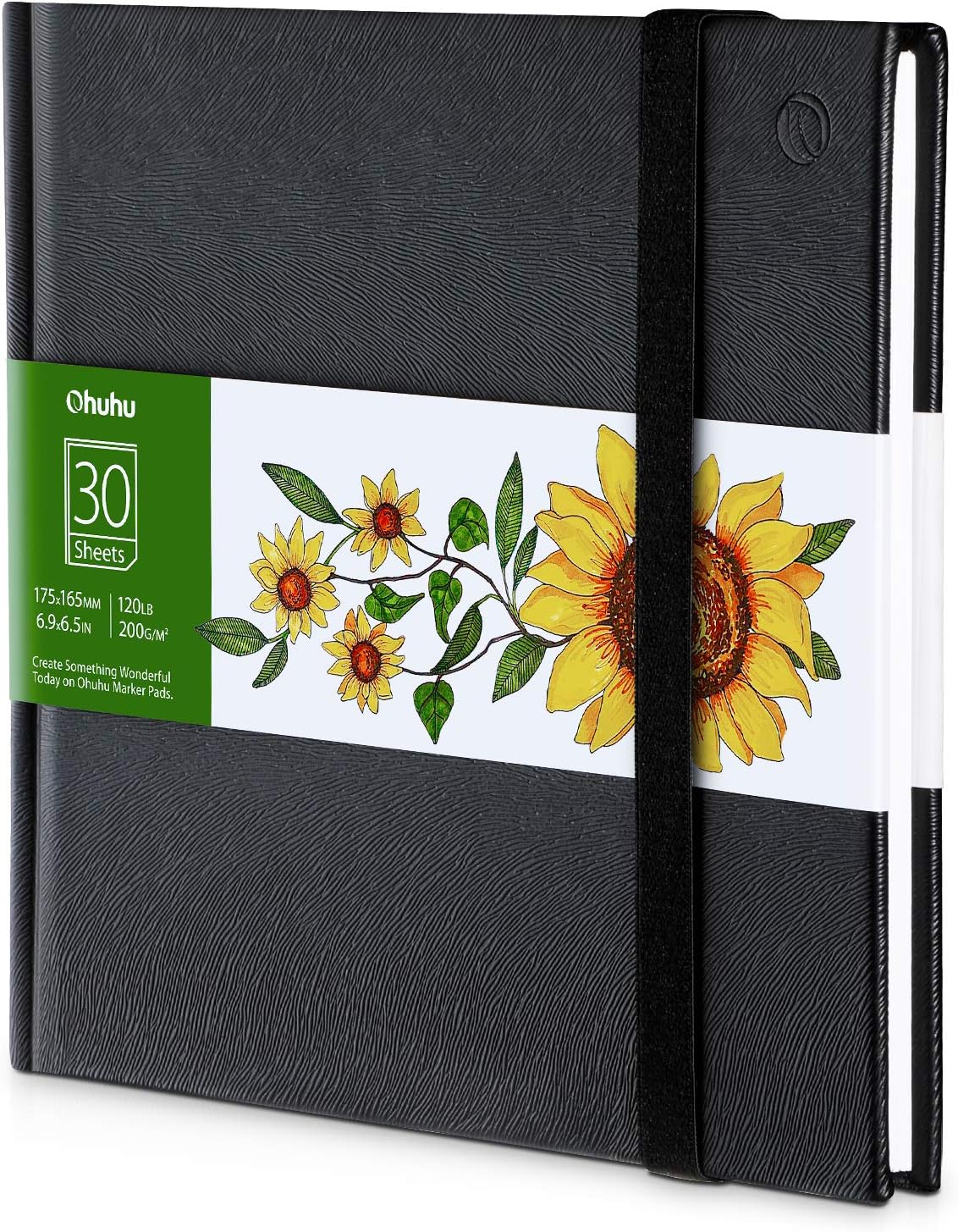 Marker Pads Art Sketchbook, Ohuhu 175mm x 165mm Mini Square Size, 120LB ...