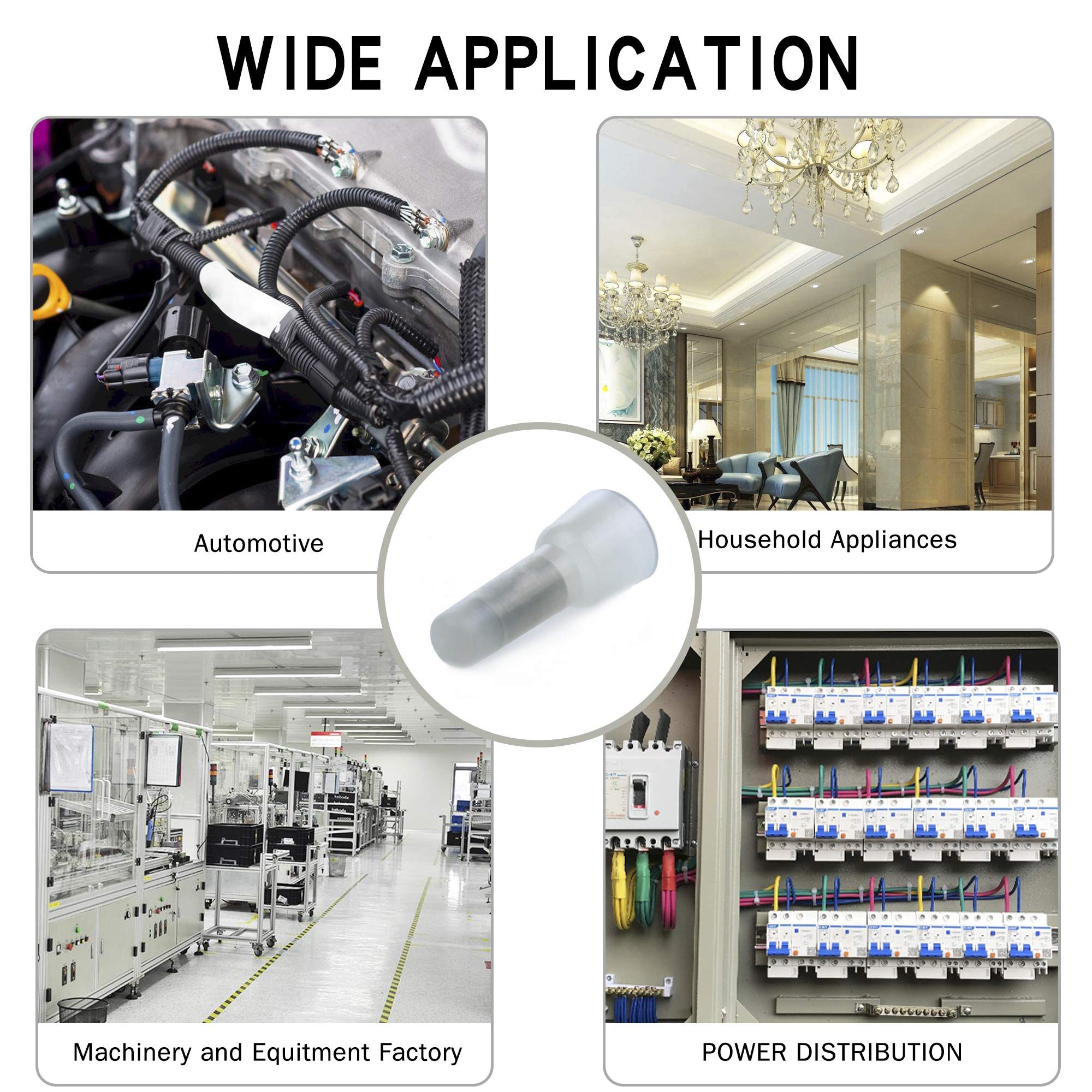 Snapklik.com : AIRIC Closed End Crimp Connector 200 Pcs 16-14 AWG ...