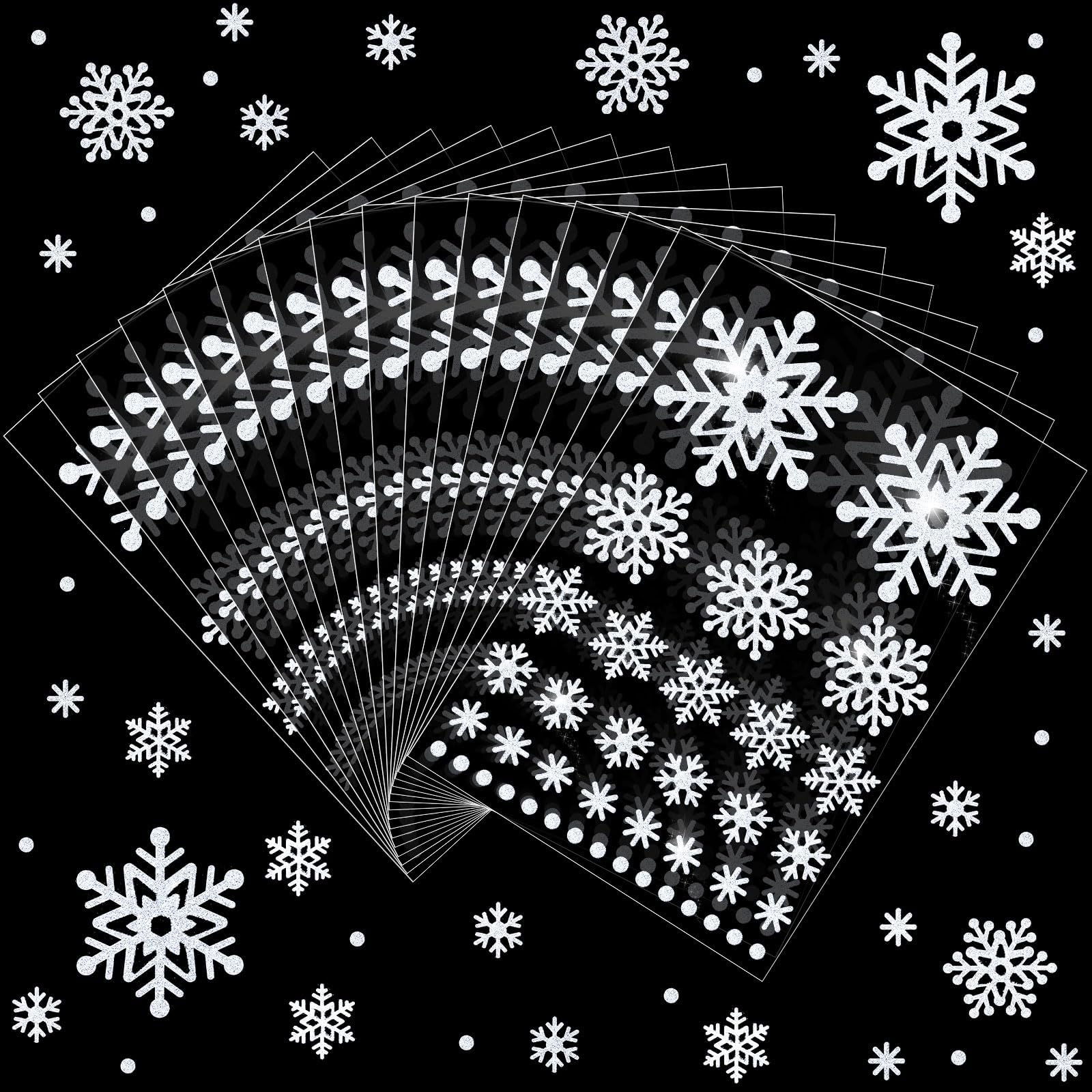 Amazon.com: Beistle 4-Sheet Snowflake Stickers, Blue/Grey/White Winter ...