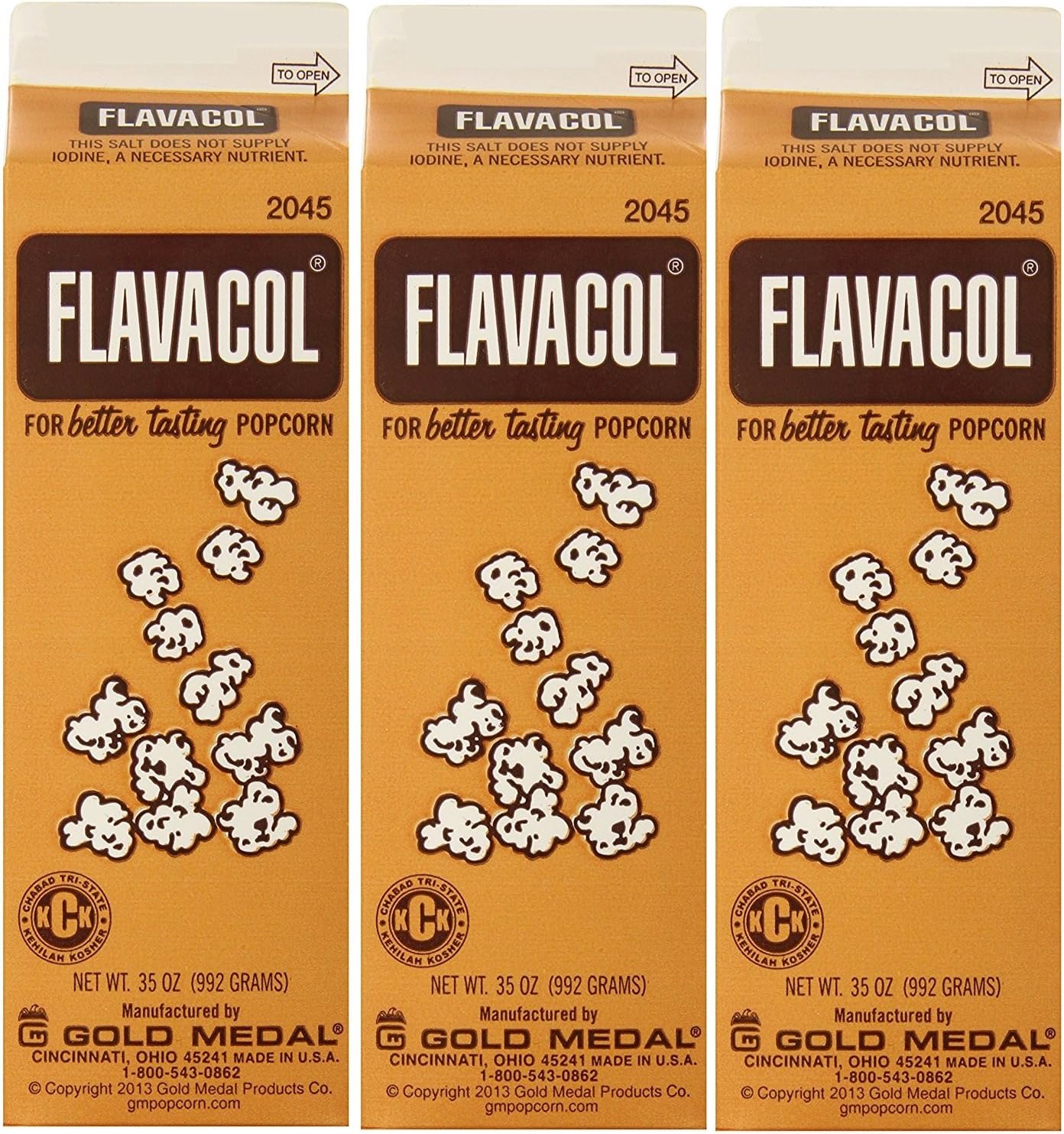 Amazon.com : Gold Medal Prod. 2045 Flavacol Seasoning Popcorn Salt 35oz ...