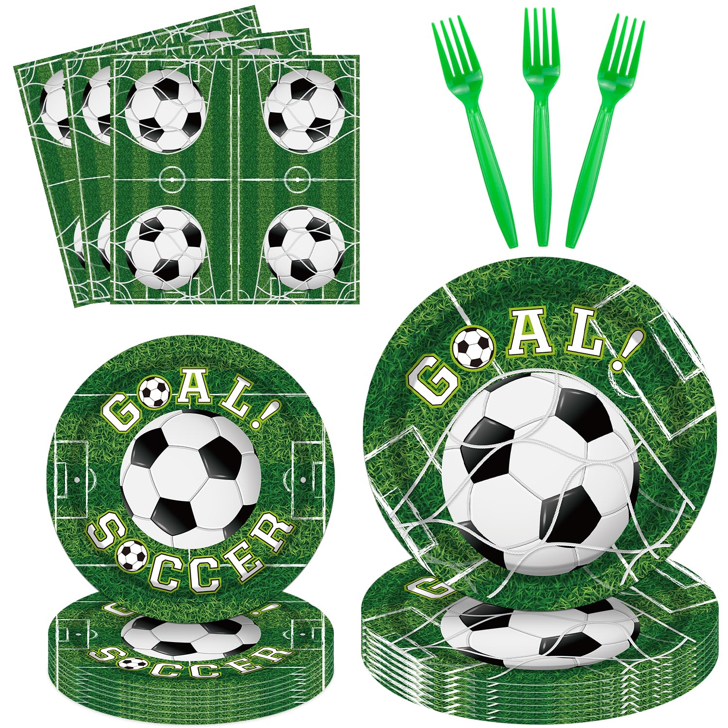 Amazon.com: 160 PCS Soccer Birthday Party Decorations Soccer Theme ...