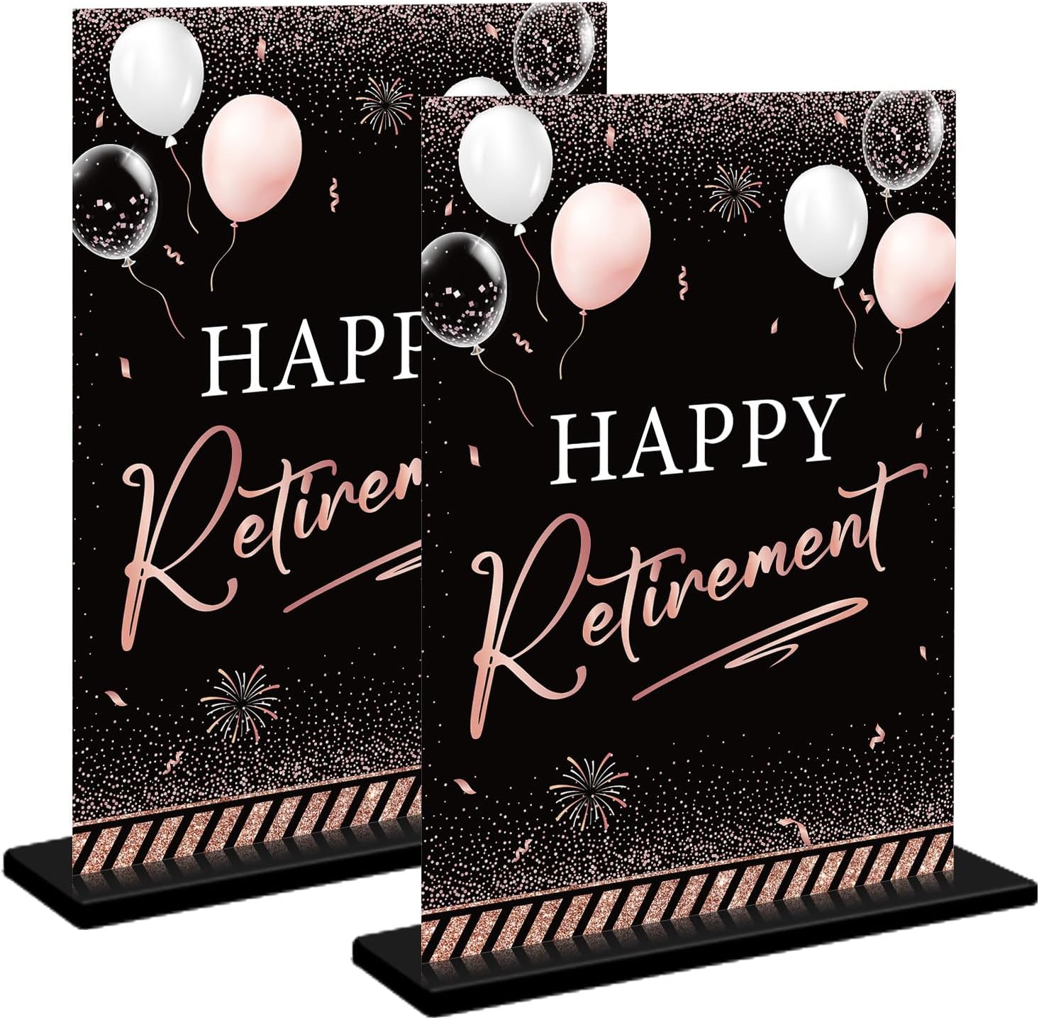 Amazon.com: INNORU Acrylic Retirement Table Poster Centerpieces Set ...