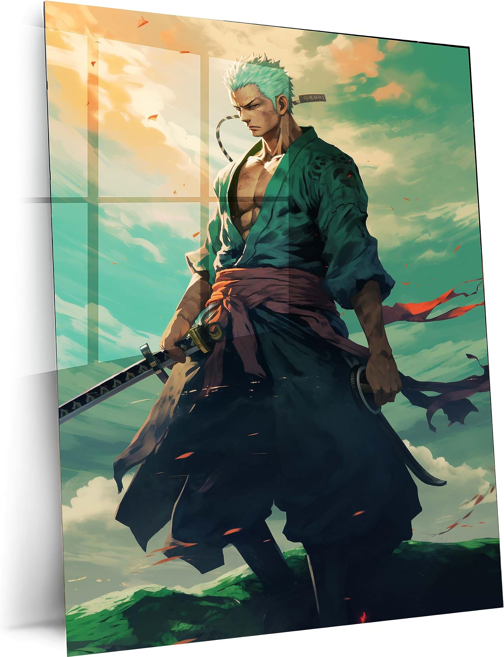 TURTLEWINGS | Zoro One Piece Side Look Metal Print | HD Metal Wall Art ...