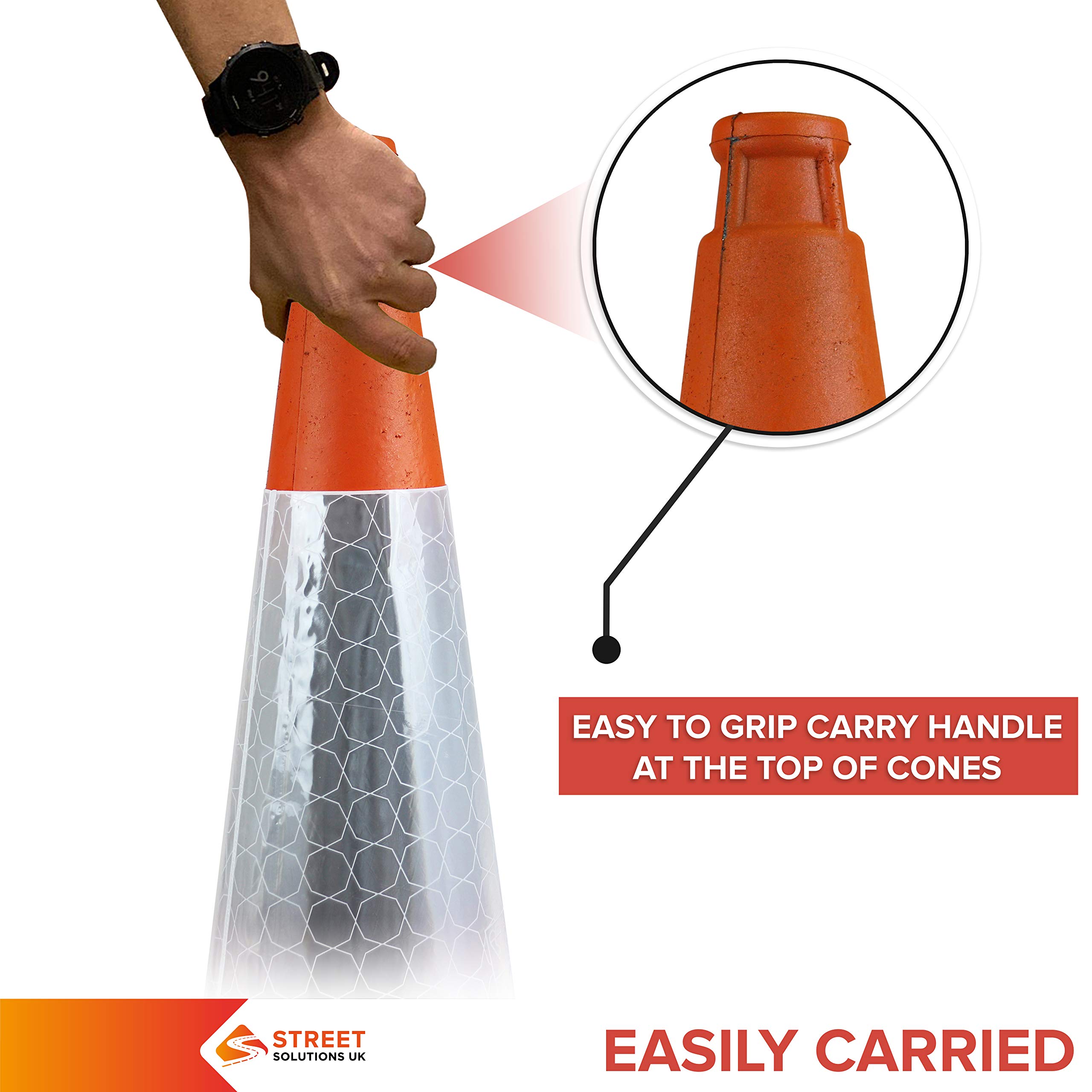 Buy 5 X 750mm Traffic Cones In Orange For Indoor And Outdoor Usage buy-5-x-750mm-traffic-cones-in-orange-for-indoor-and-outdoor-usage