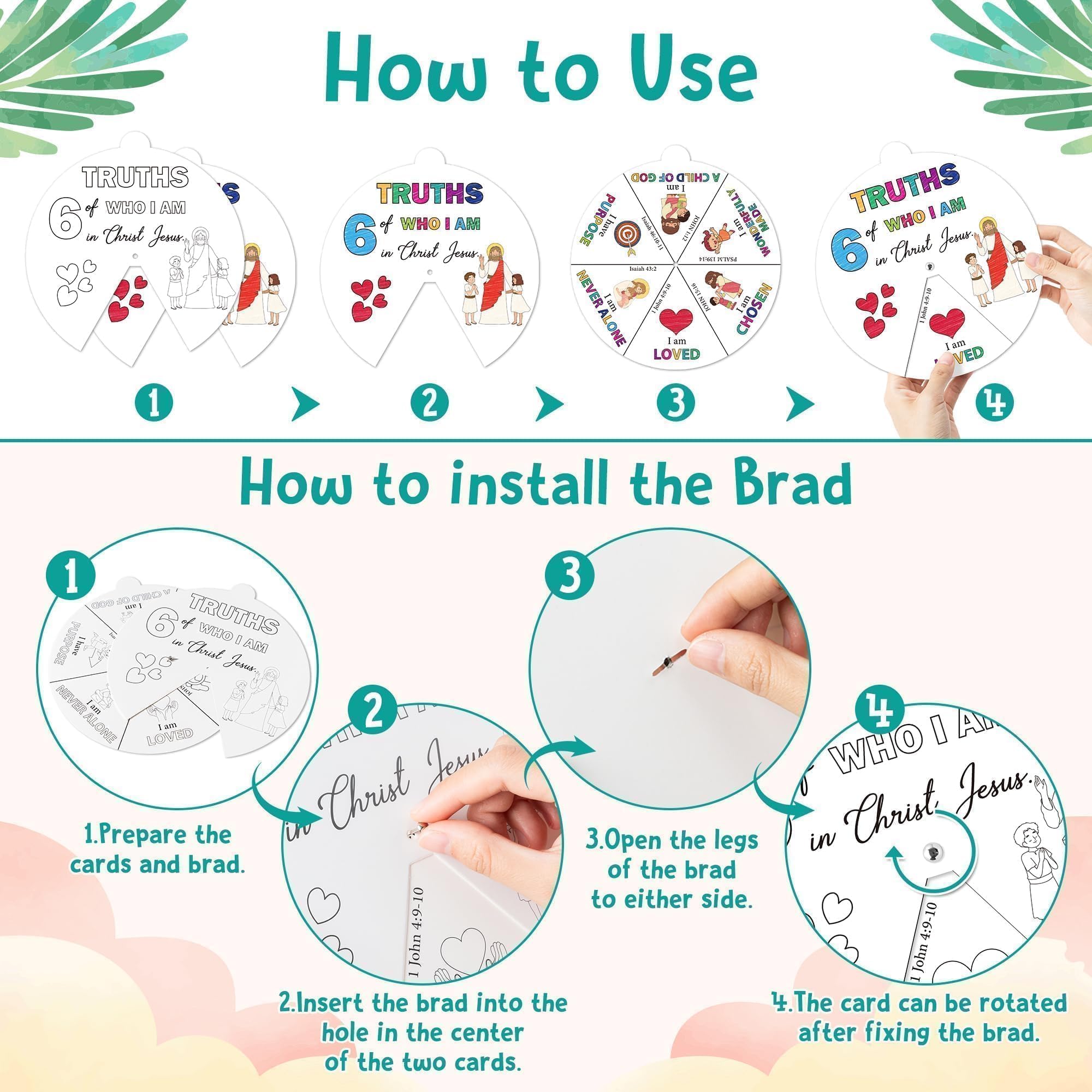 Snapklik.com : Summer Religious Paper Crafts Coloring Wheel, Back To ...