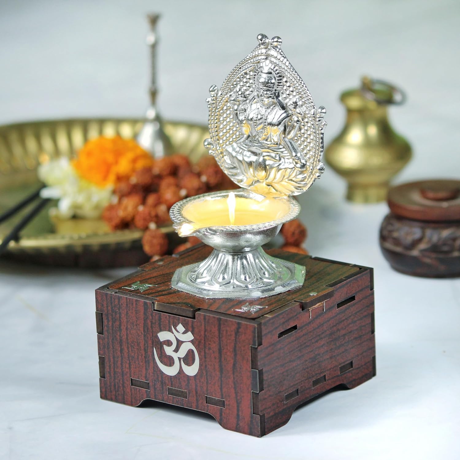 Buy SolarBasket Akhand Solar Diya for Puja,Temple,Home Decoration 2 ...