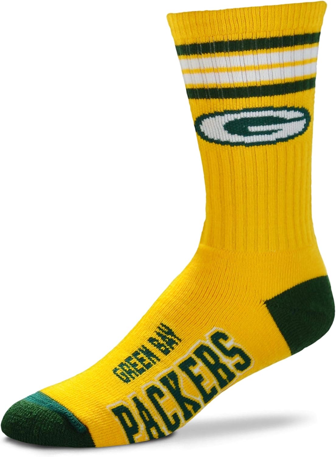 Amazon.com : For Bare Feet NFL Men's Reverse 4 Stripe Deuce Crew Socks ...