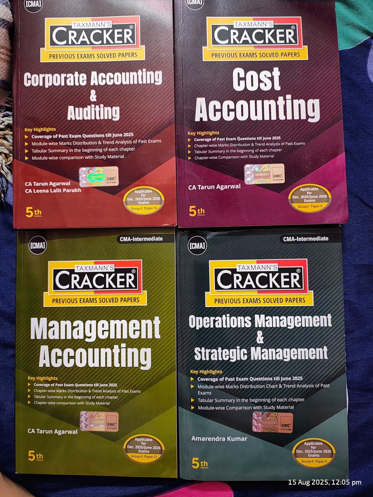 Buy Taxmann's CRACKER COMBO for CMA Intermediate | New Syllabus | Dec ...