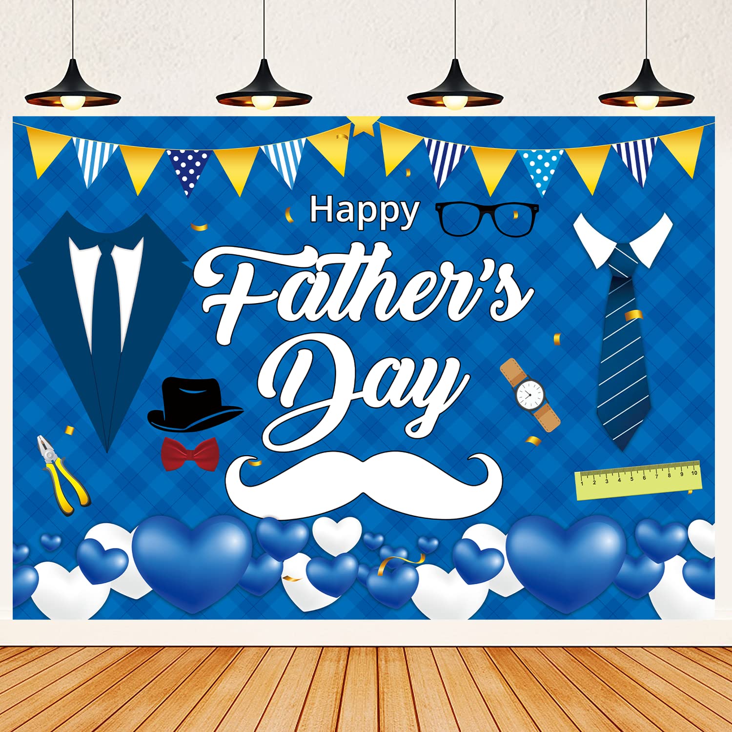 Snapklik.com : 7x5 Ft Happy Fathers Day Backdrop Fathers Day Banner ...